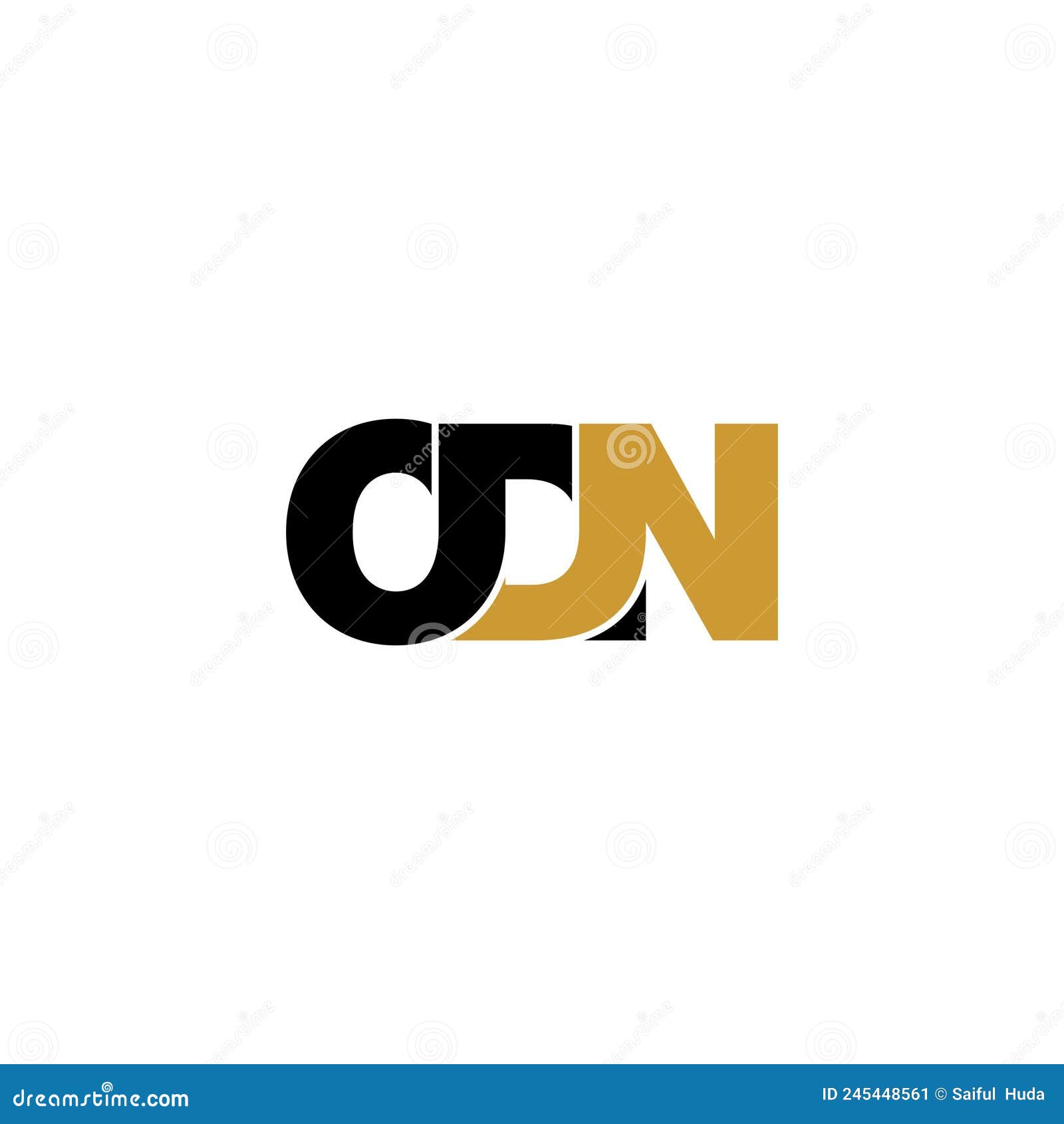 Letter ODN Simple Monogram Logo Icon Design. Stock Illustration ...