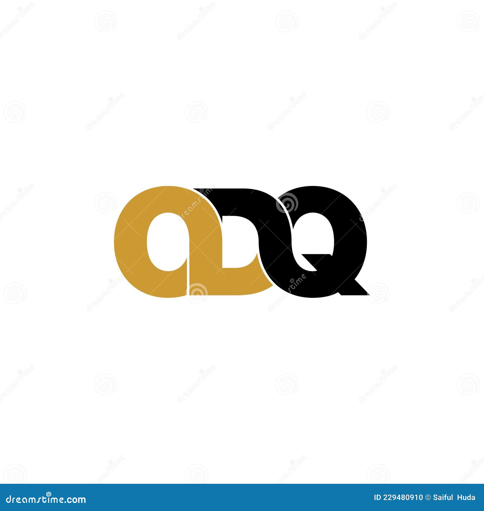 Letter ODQ Simple Monogram Logo Icon Design. Stock Illustration ...