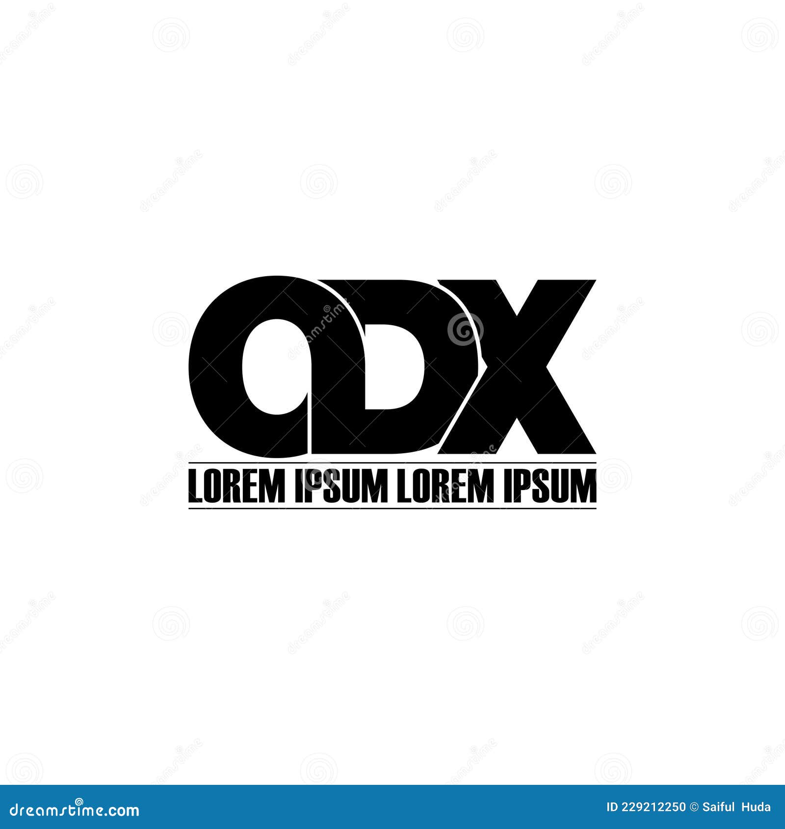 Letter ODX Simple Monogram Logo Icon Design. Stock Vector ...