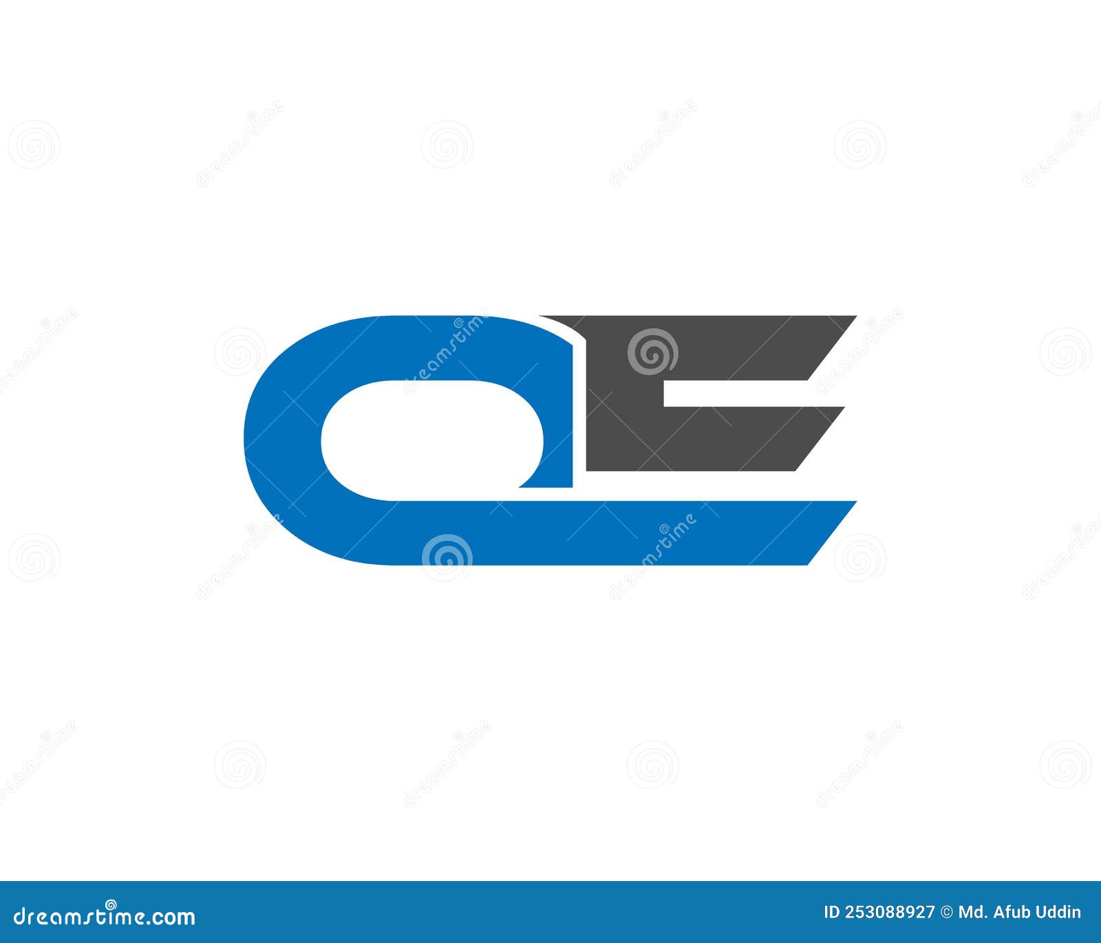 Letter OE Unique Logo Design Stock Vector - Illustration of font ...