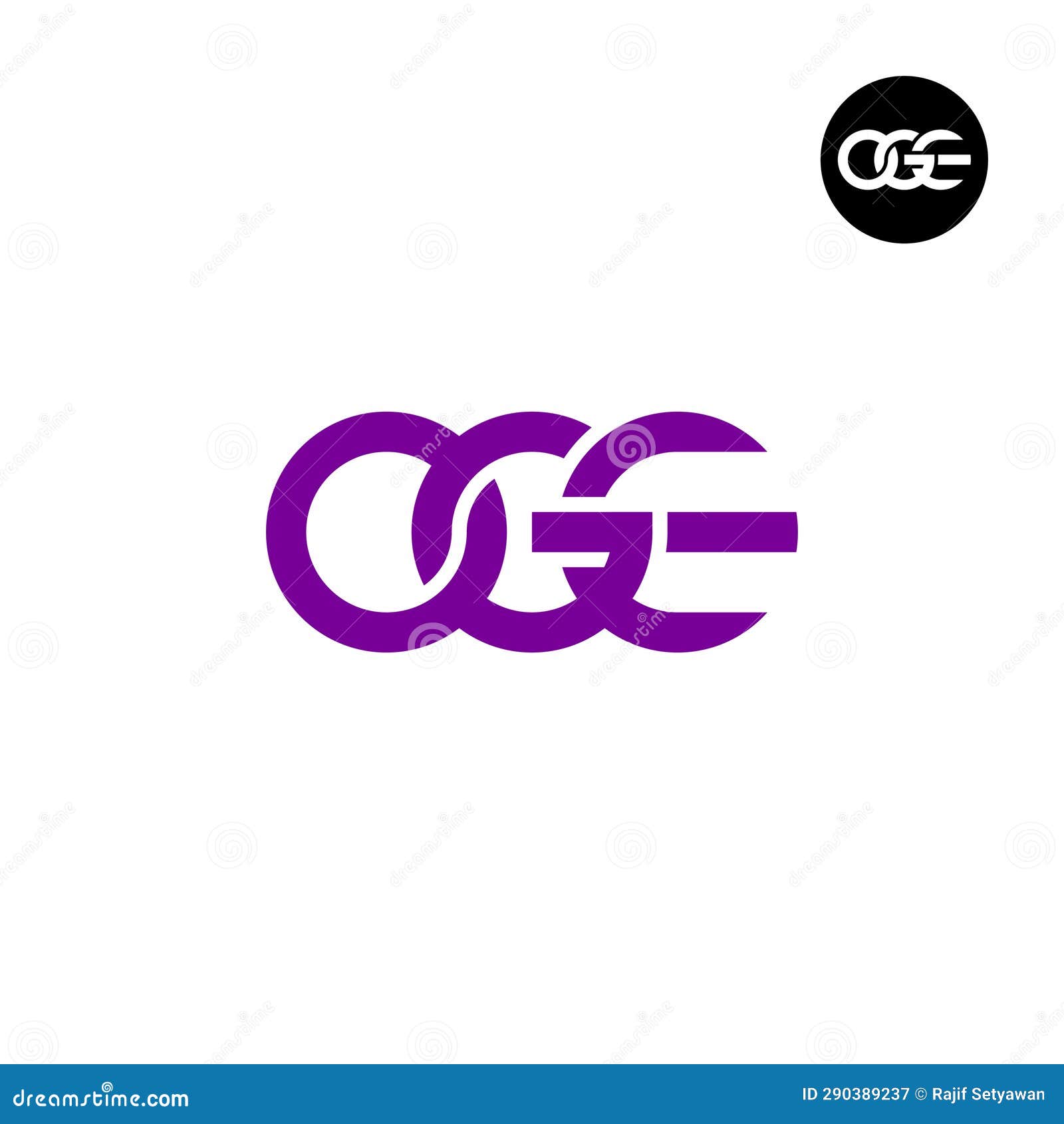 Letter OGE Monogram Logo Design Stock Illustration - Illustration of ...