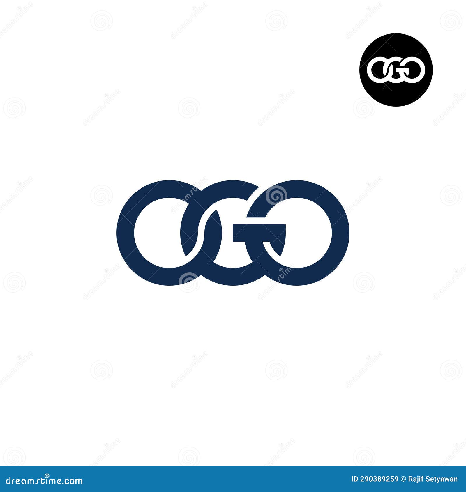 Letter OGO Monogram Logo Design Cartoon Vector | CartoonDealer.com ...