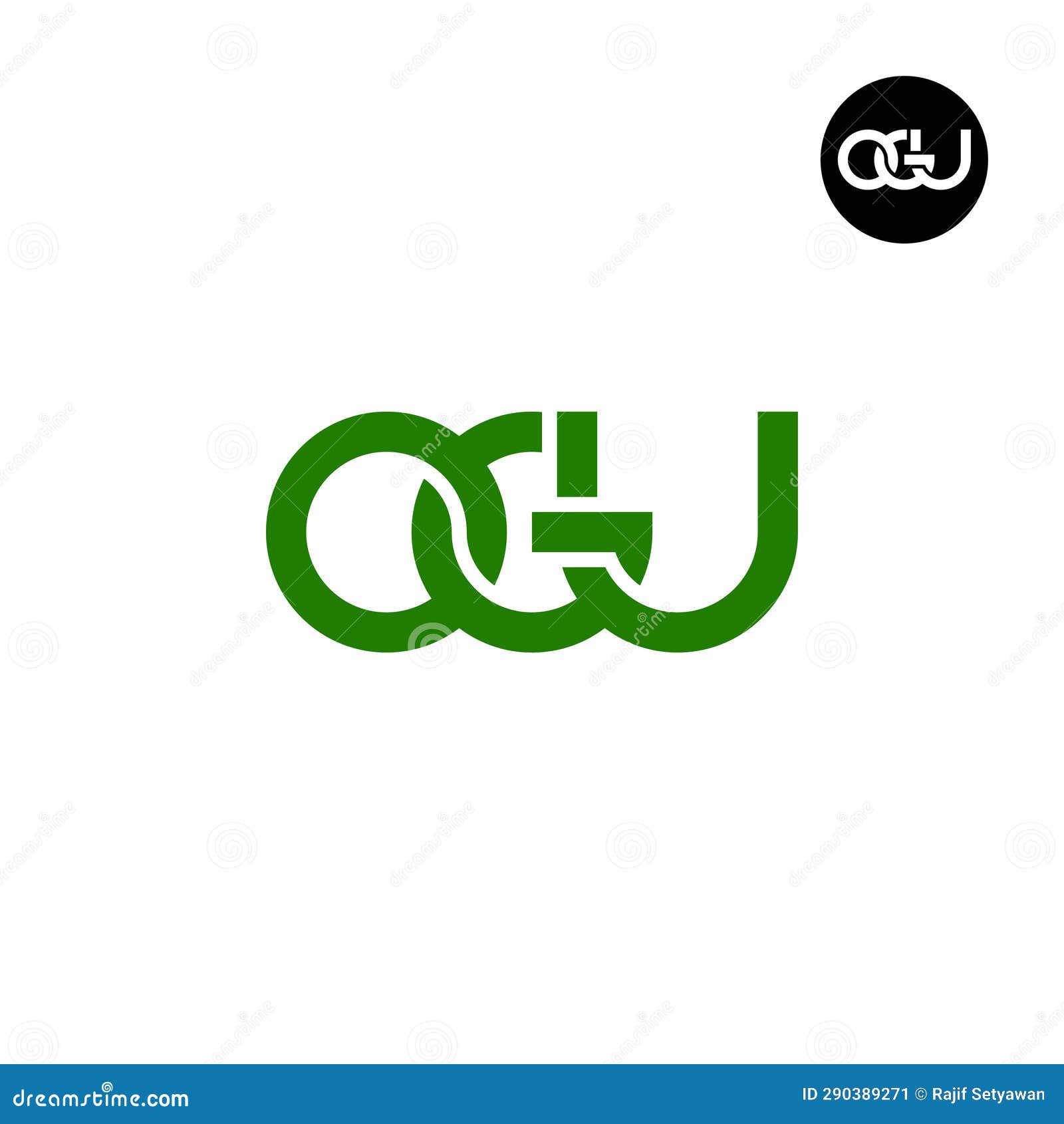 Letter OGU Monogram Logo Design Stock Illustration - Illustration of ...
