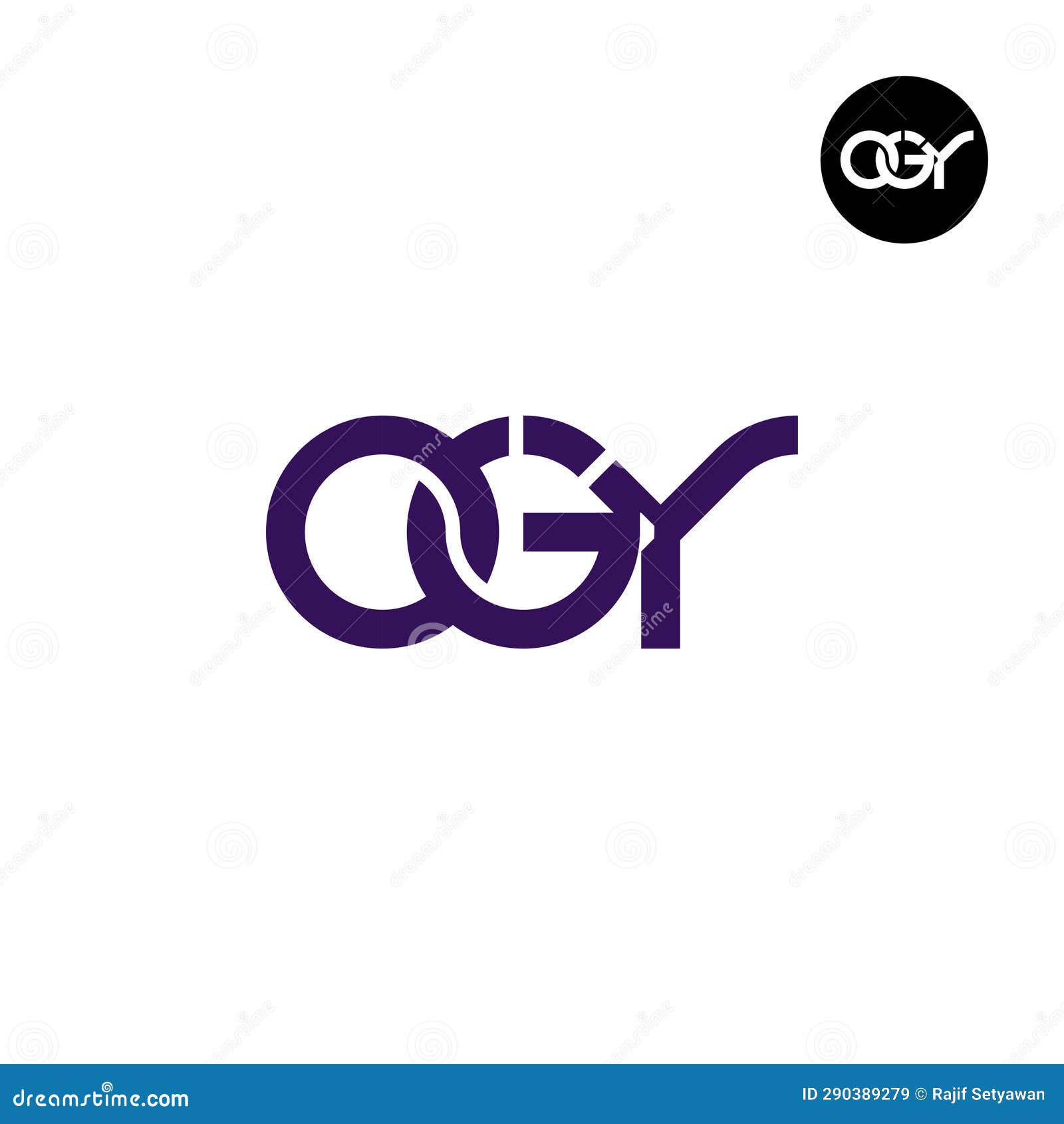 Letter OGY Monogram Logo Design Stock Vector - Illustration of brands ...