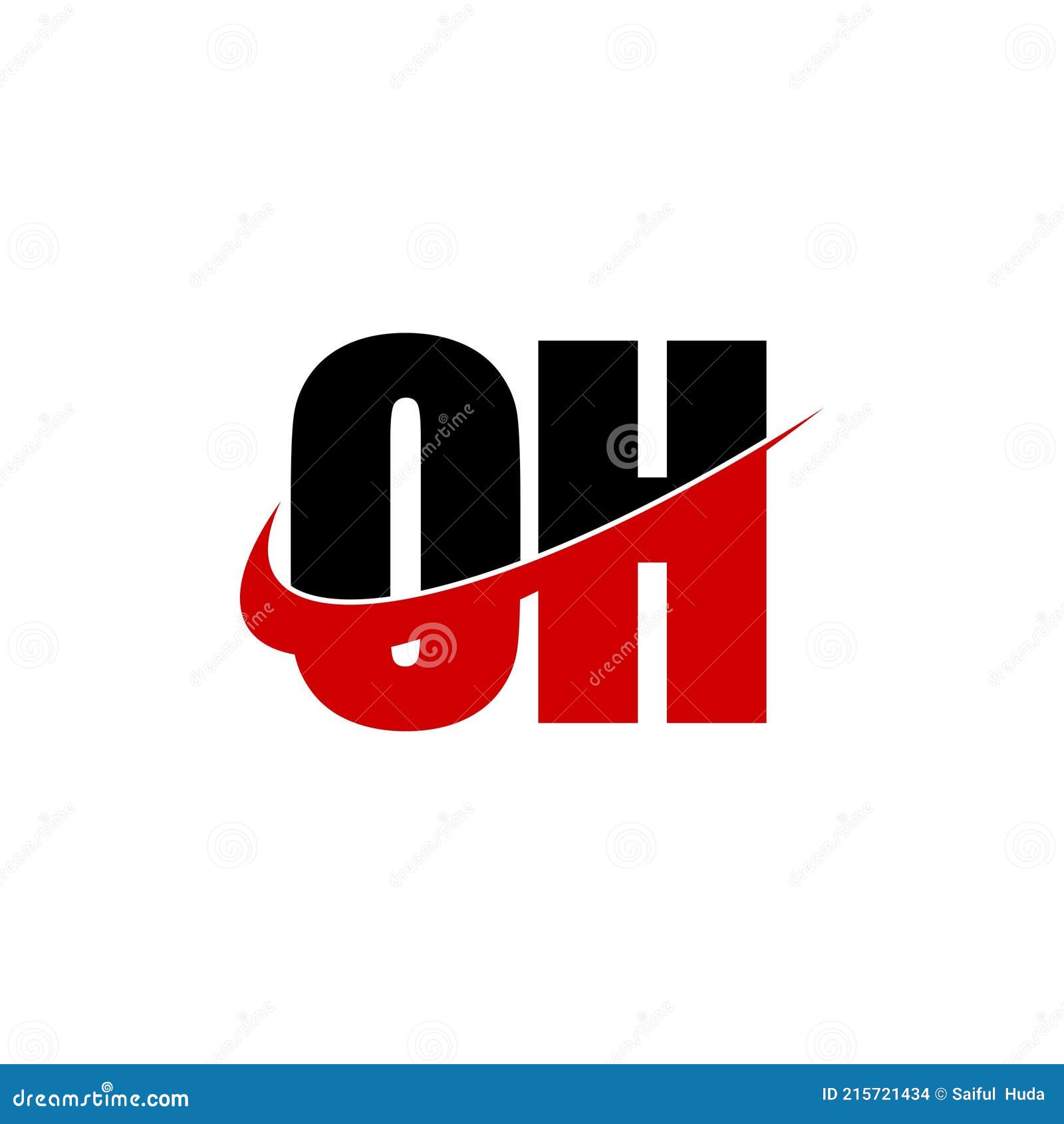 Letter OH Simple Monogram Logo Icon Design. Stock Vector - Illustration ...