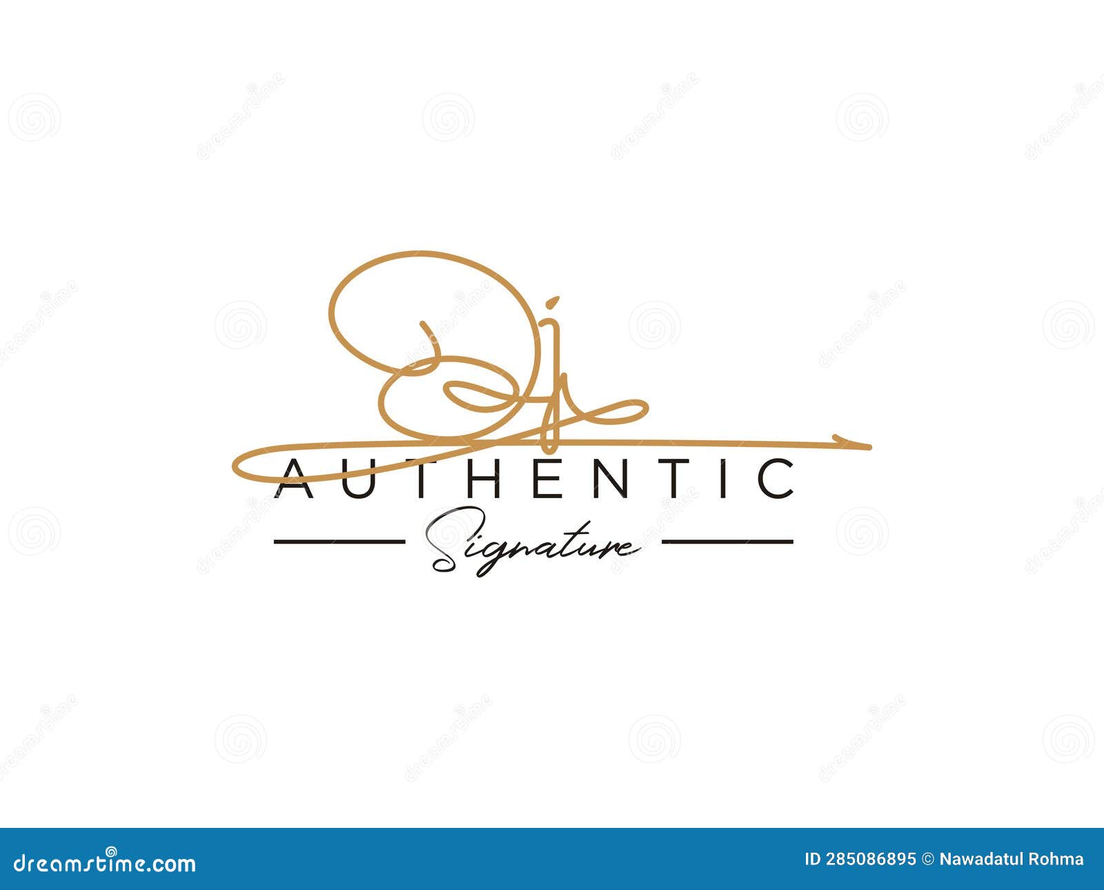Letter OJ Signature Logo Template Vector Stock Vector - Illustration of ...