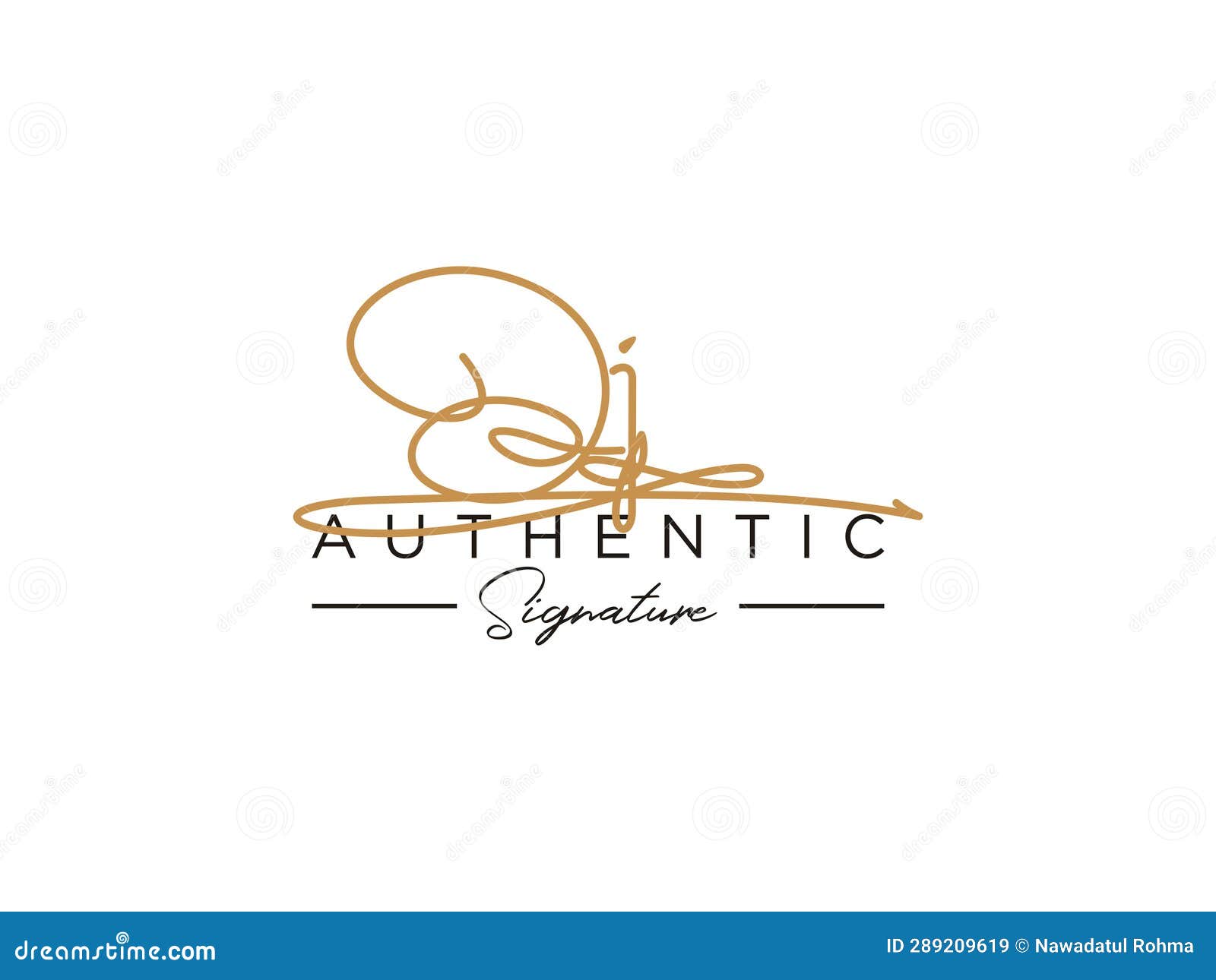 Letter OJ Signature Logo Template Vector Stock Vector - Illustration of ...