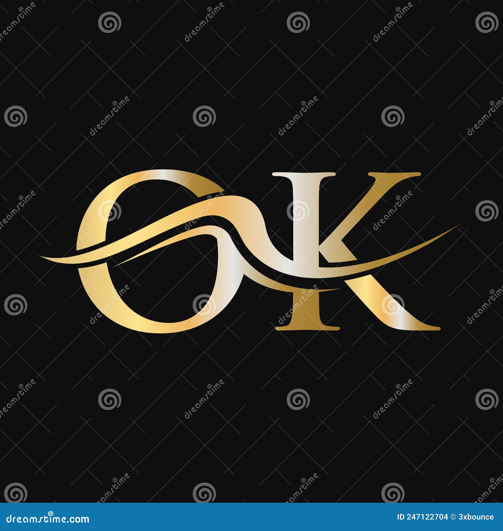 Letter OK Logo Design. Initial OK Logotype Template for Business and ...