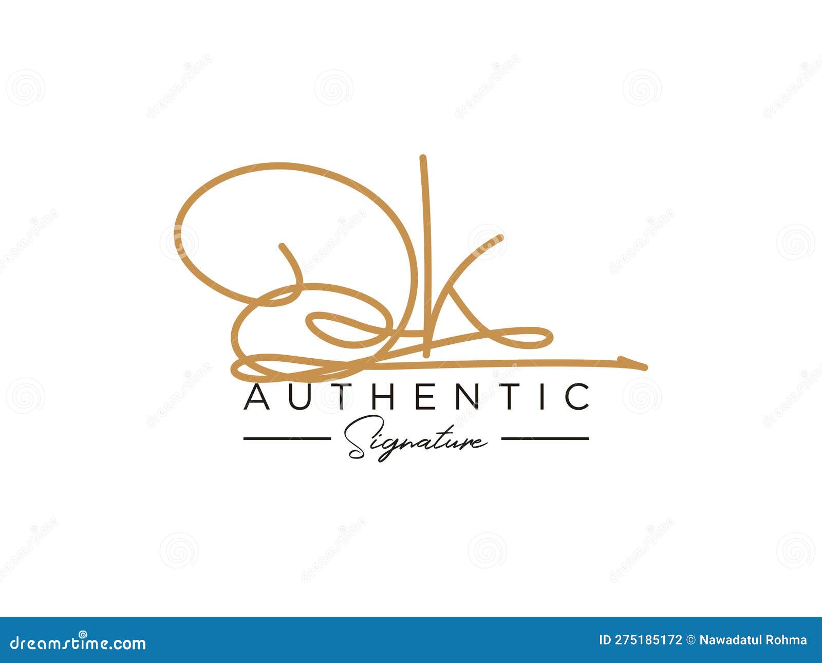 Letter OK Signature Logo Template Vector Stock Vector - Illustration of ...