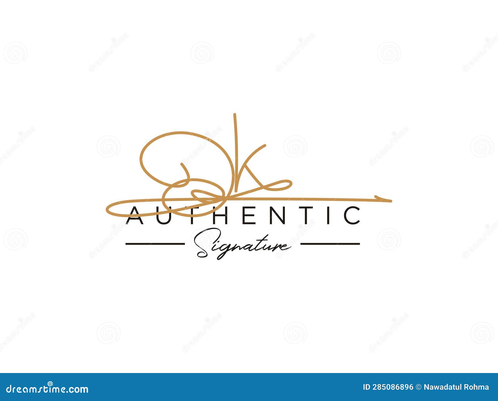 Letter OK Signature Logo Template Vector Stock Vector - Illustration of ...