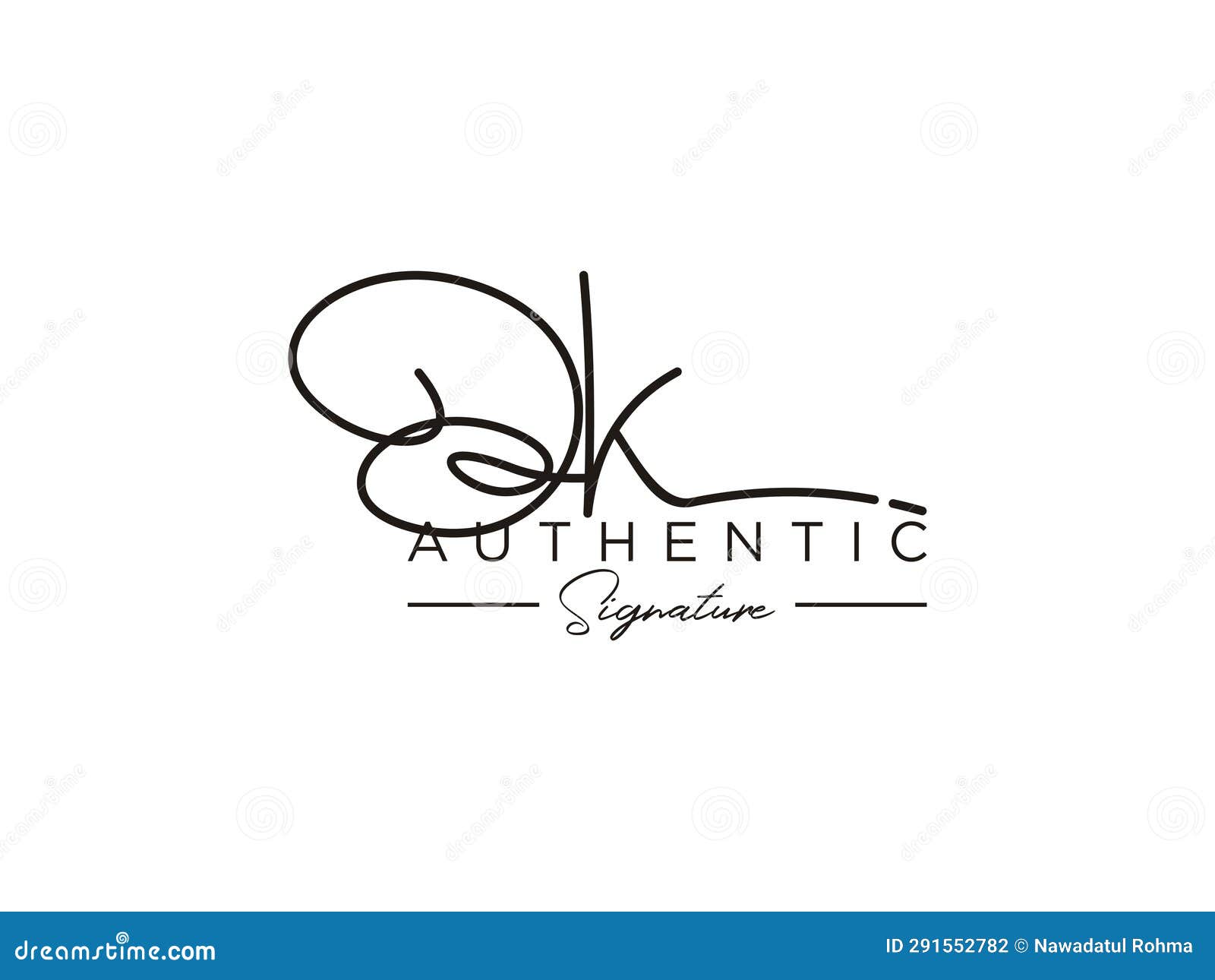 Letter OK Signature Logo Template Vector Stock Vector - Illustration of ...