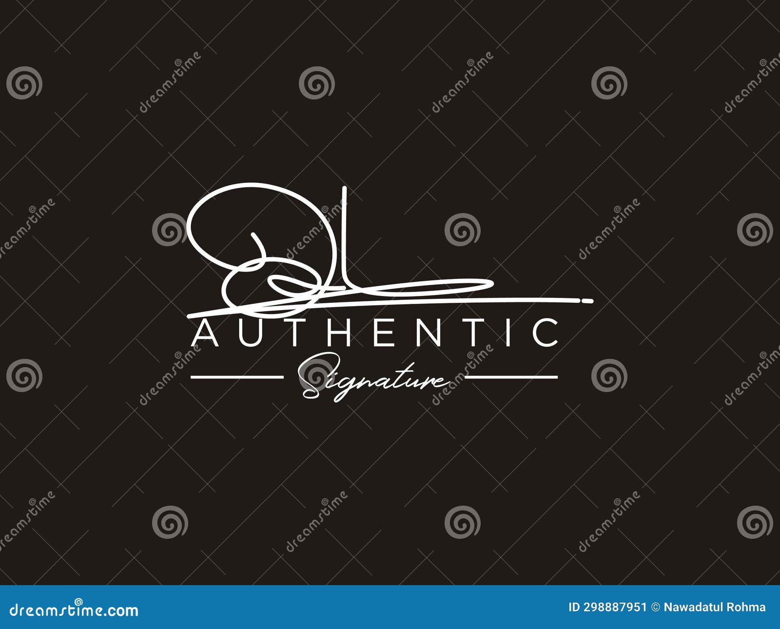 Letter OL Signature Logo Template Vector | CartoonDealer.com #298887951