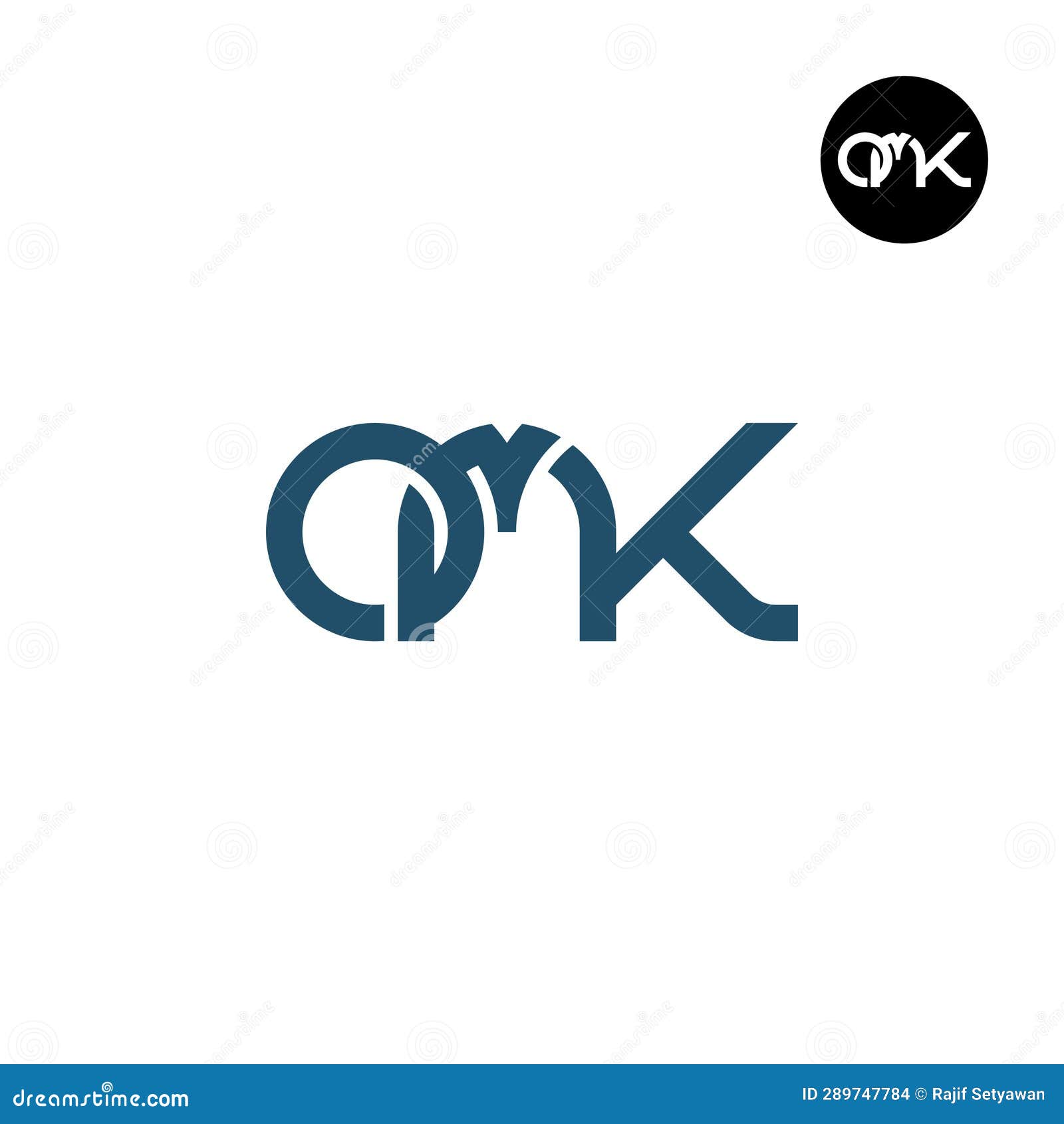 Letter OMK Monogram Logo Design Stock Illustration - Illustration of ...