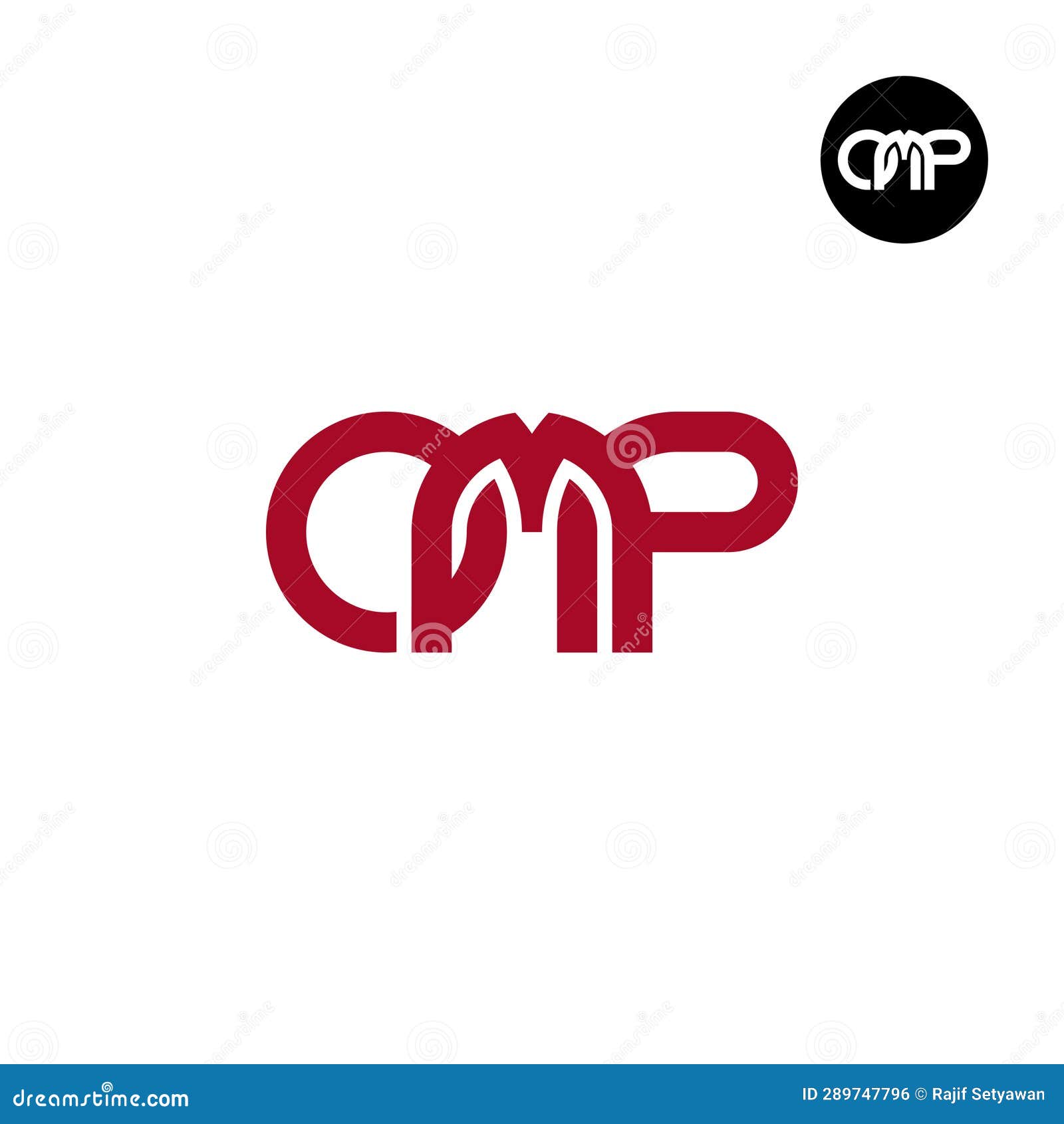 Letter OMP Monogram Logo Design Stock Illustration - Illustration of ...