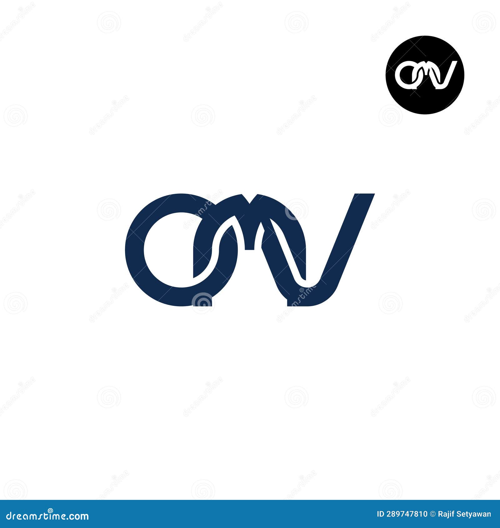 Letter OMV Monogram Logo Design Stock Vector - Illustration of logos ...