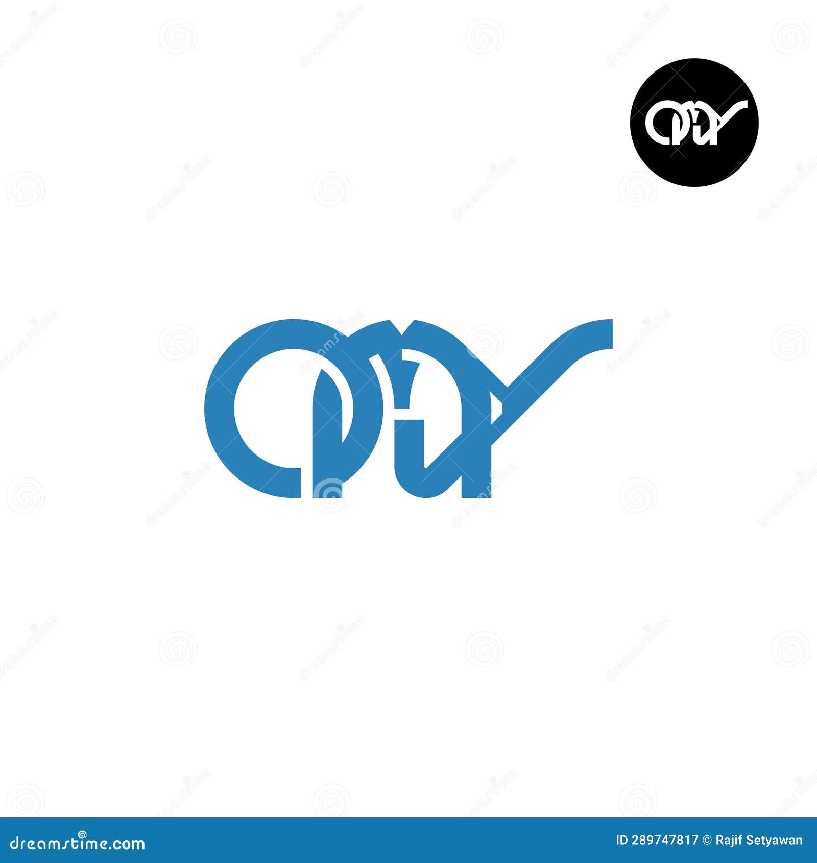 Letter OMY Monogram Logo Design Stock Illustration - Illustration of ...