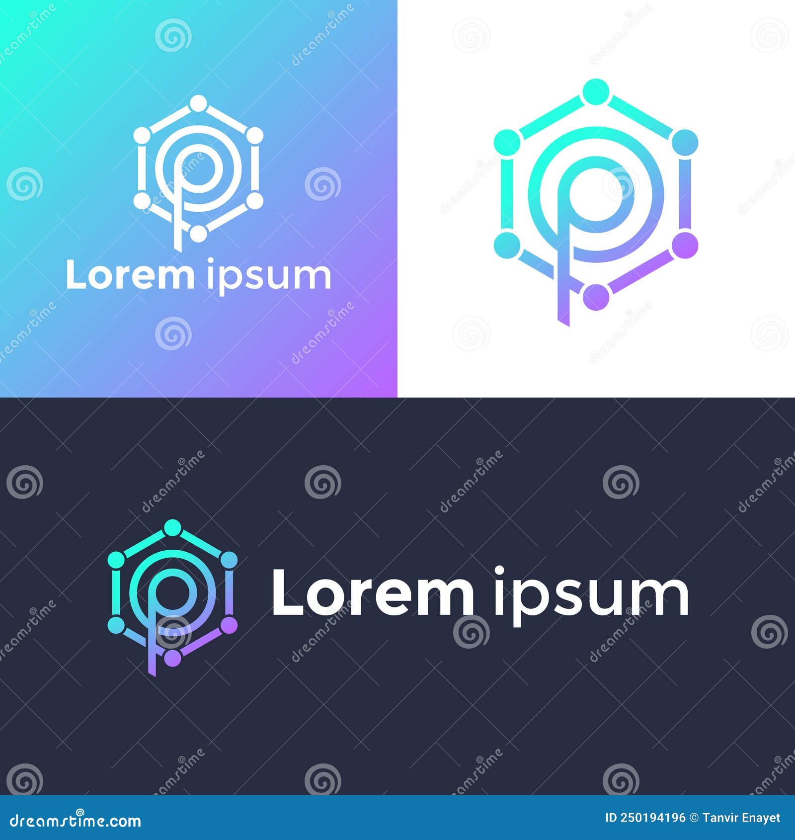 Letter OP Technology Logo, Simple Minimal P and O Font Template Stock ...