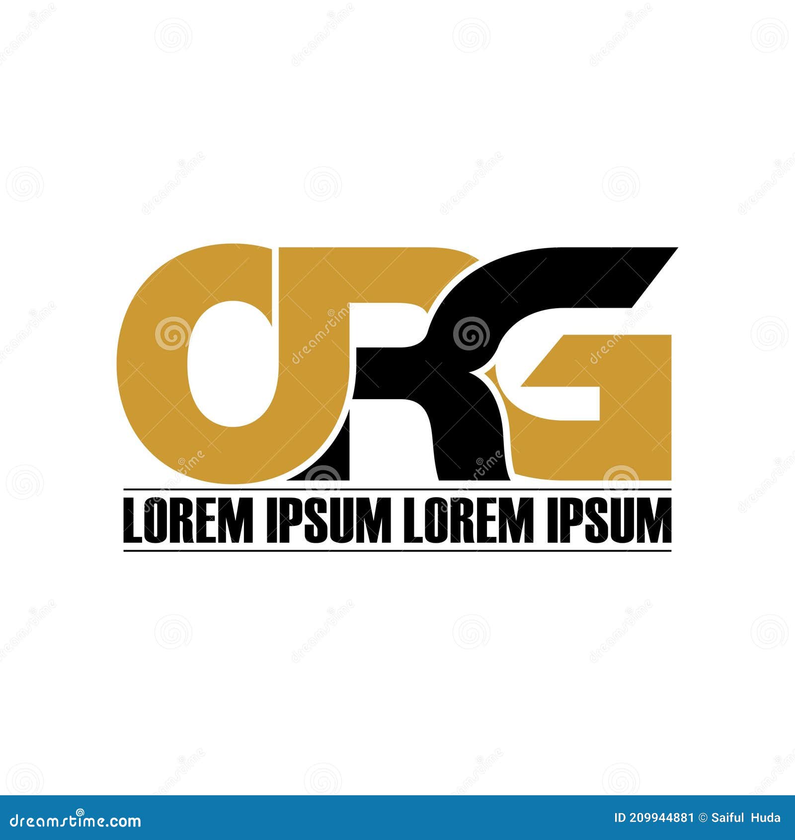 Letter ORG Simple Monogram Logo Icon Design. Stock Vector ...