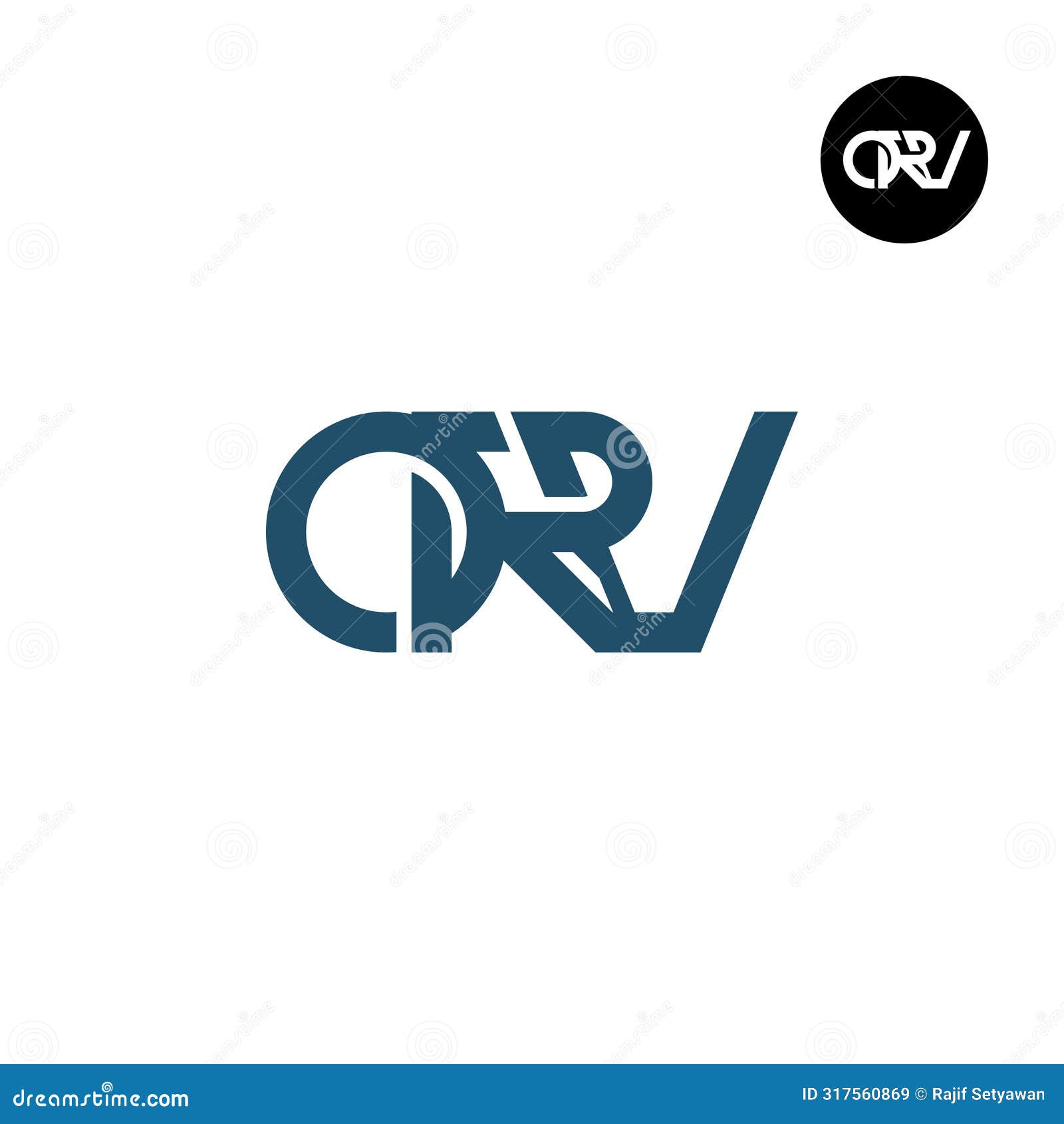 Letter ORV Monogram Logo Design Stock Vector - Illustration of initial ...