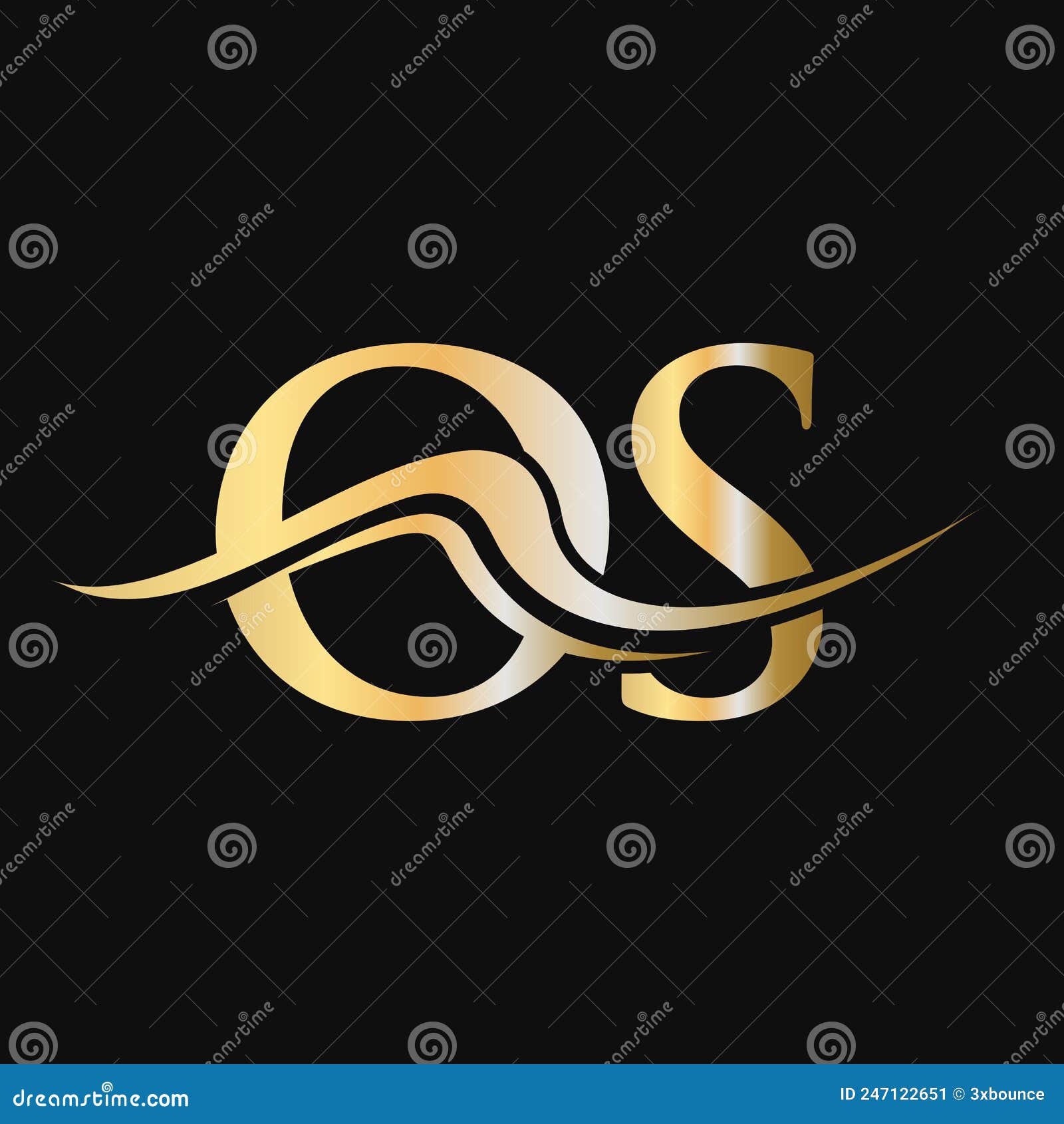 Letter OS Logo Design. Initial OS Logotype Template for Business and ...