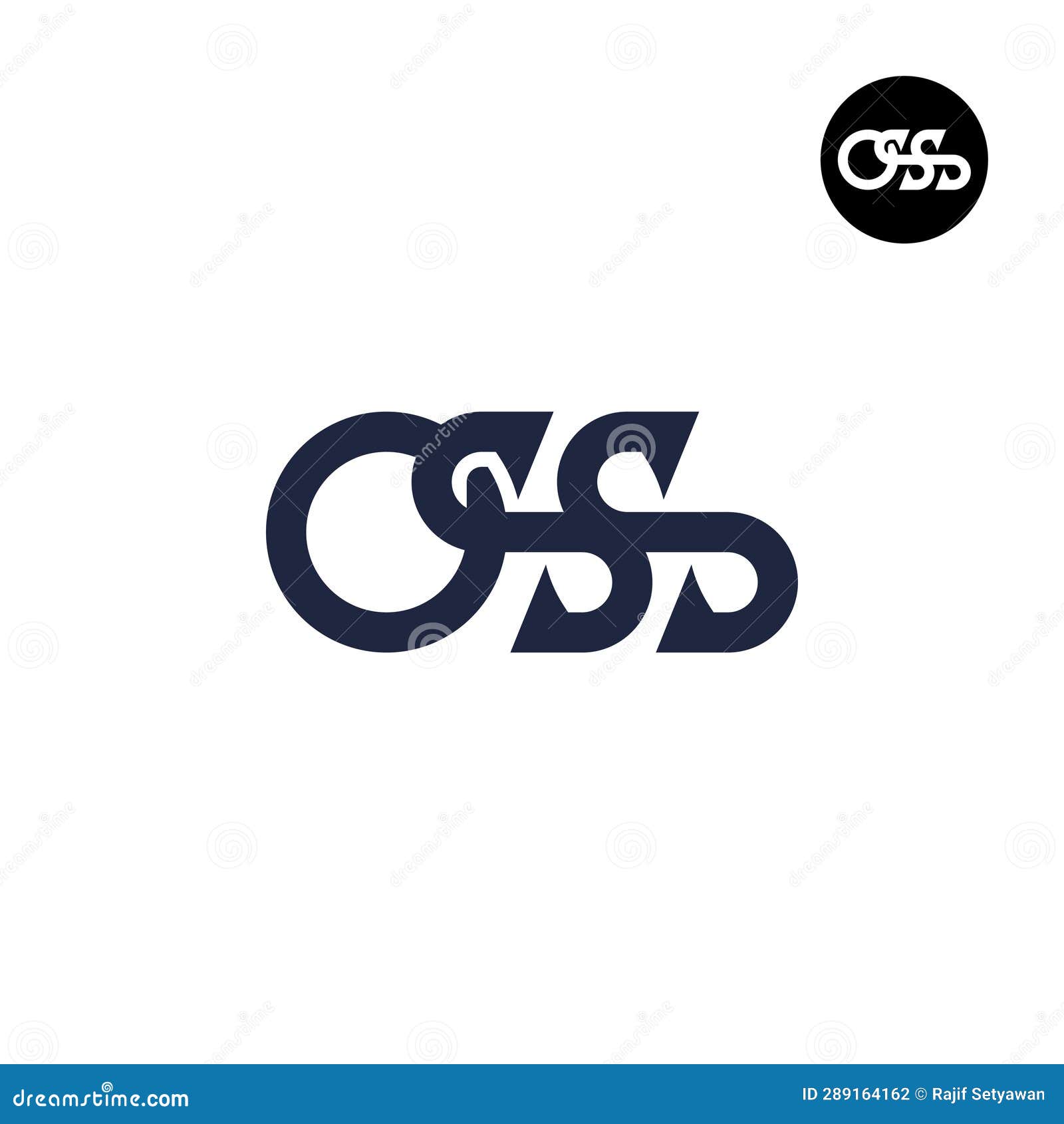 Letter OSS Monogram Logo Design Stock Illustration - Illustration of ...