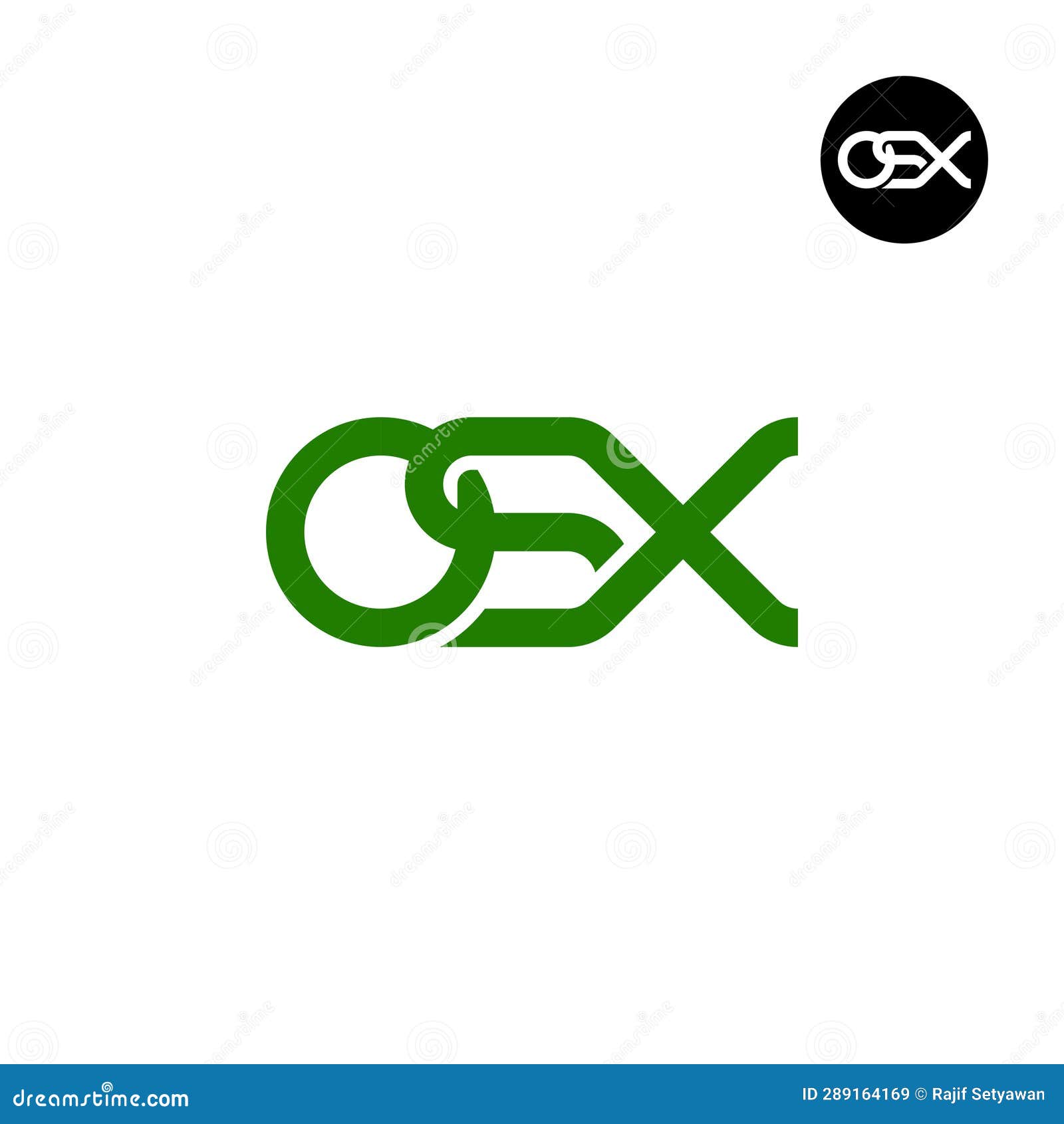 Letter OSX Monogram Logo Design Stock Illustration - Illustration of ...