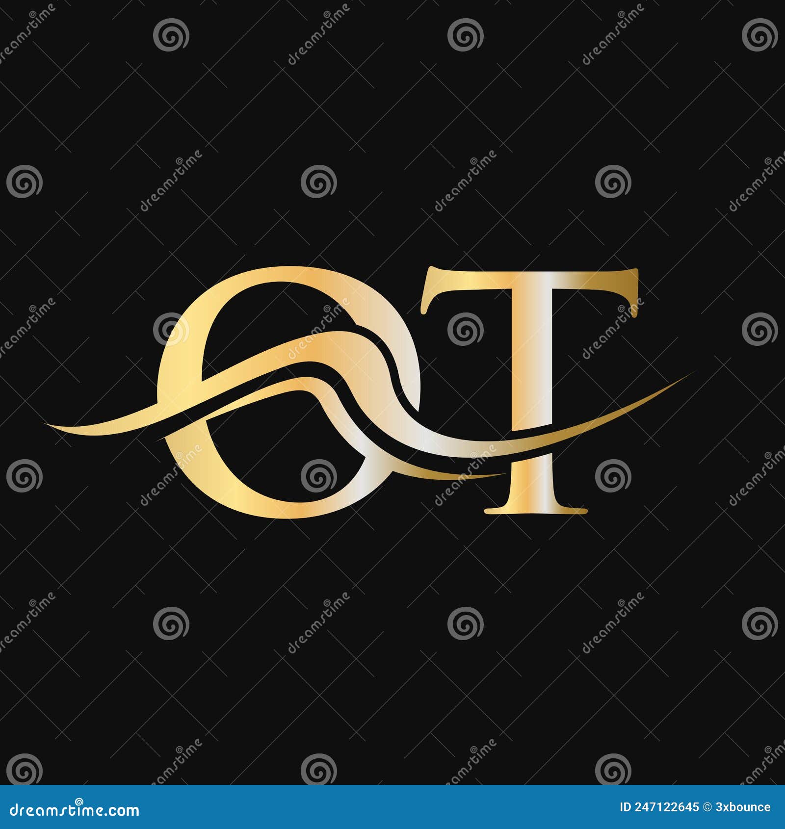 Letter OT Logo Design. Initial OT Logotype Template for Business and ...