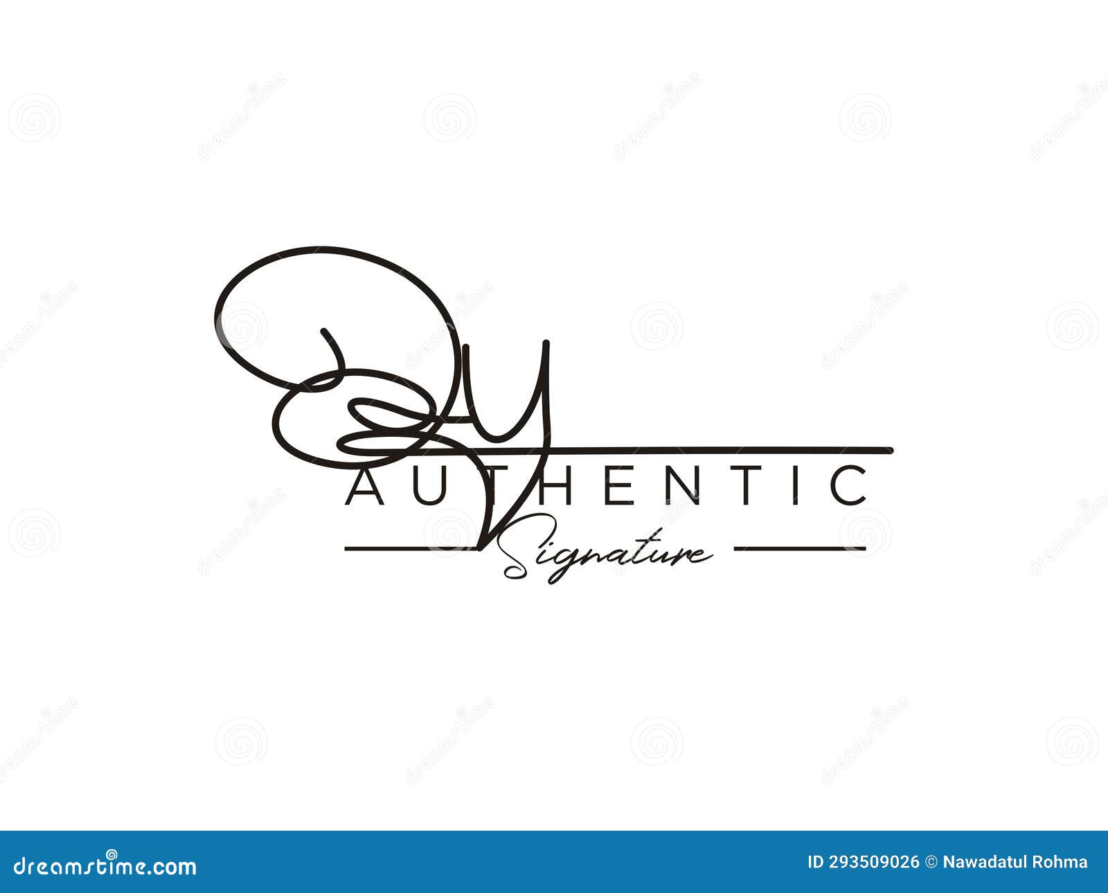 Letter OU Signature Logo Template Vector Stock Vector - Illustration of ...