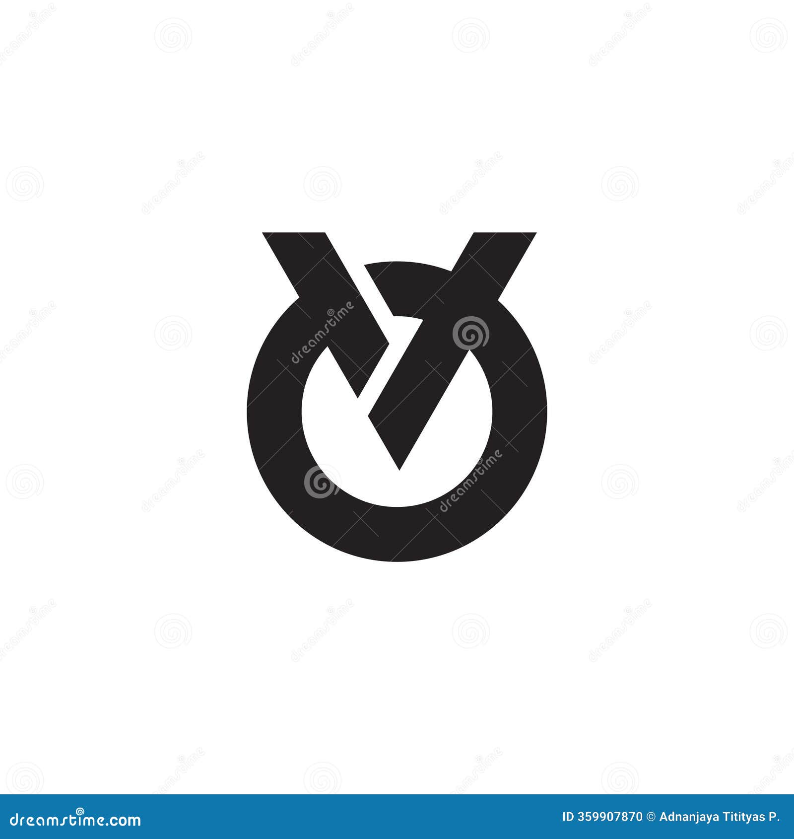 Letter Ov Simple Overlapping Geometric Line Logo Vector Stock Vector ...