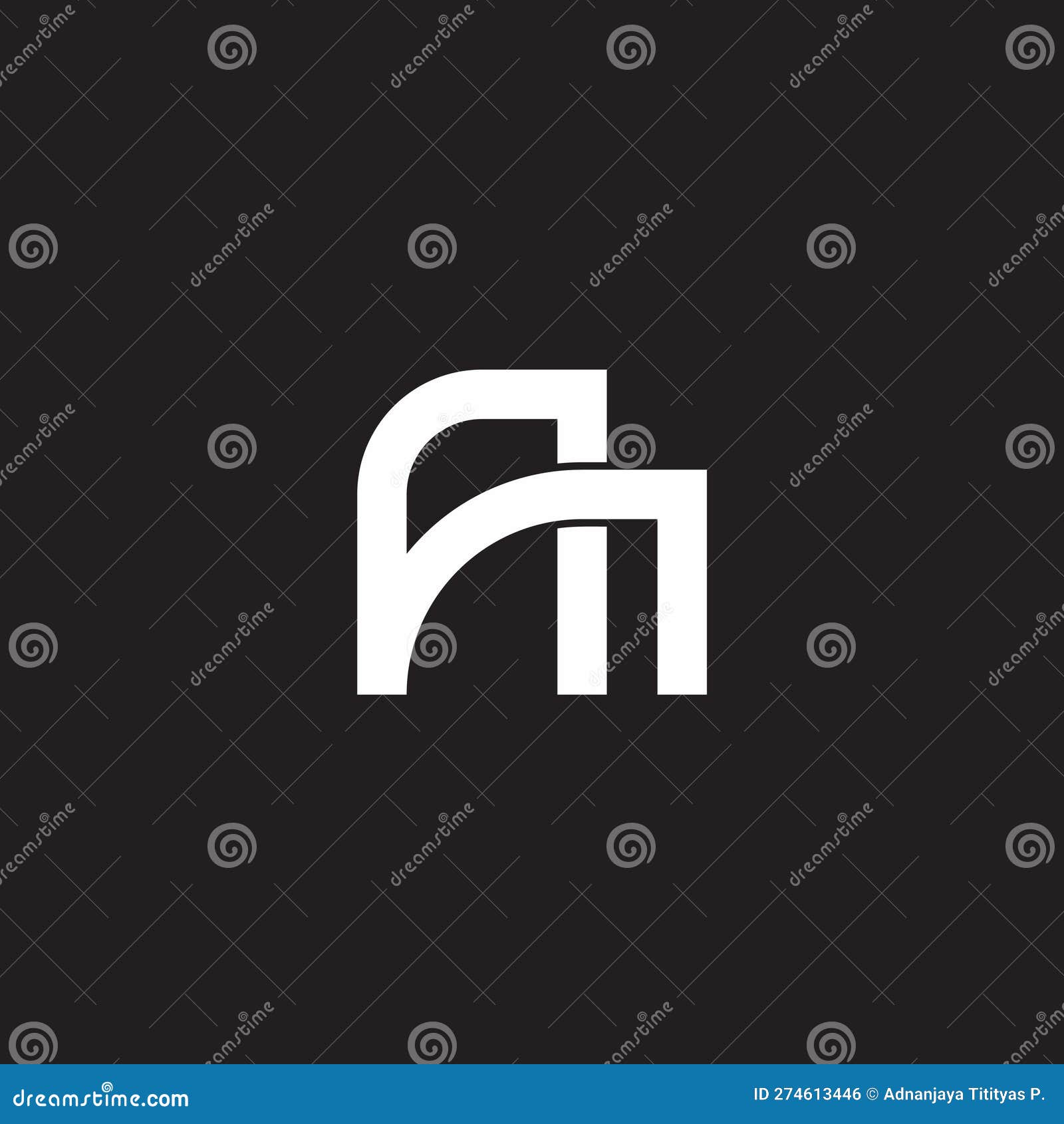 Letter an Overlap Line Simple Logo Vector Stock Vector - Illustration ...