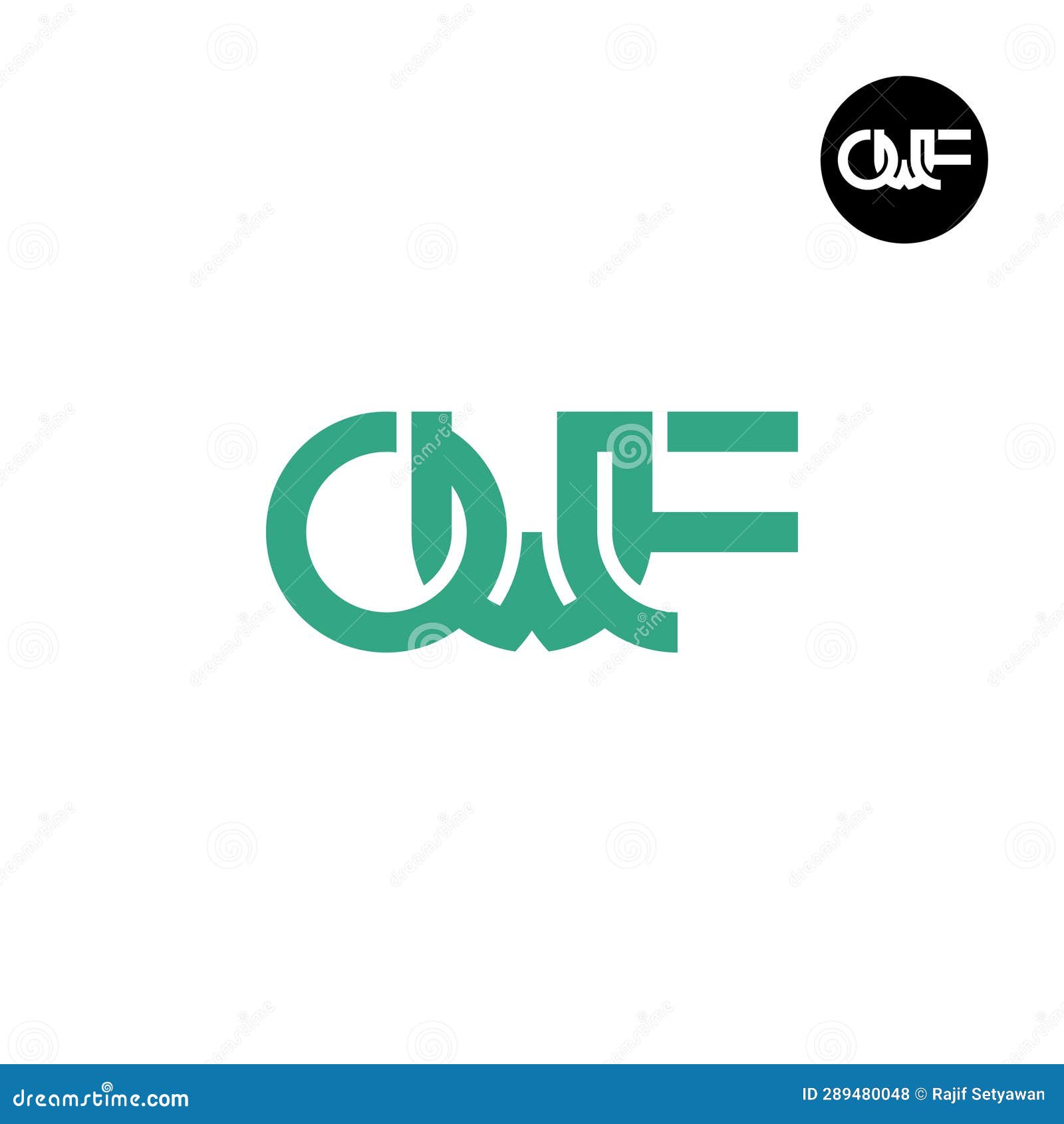 Letter OWF Monogram Logo Design Stock Vector - Illustration of ...