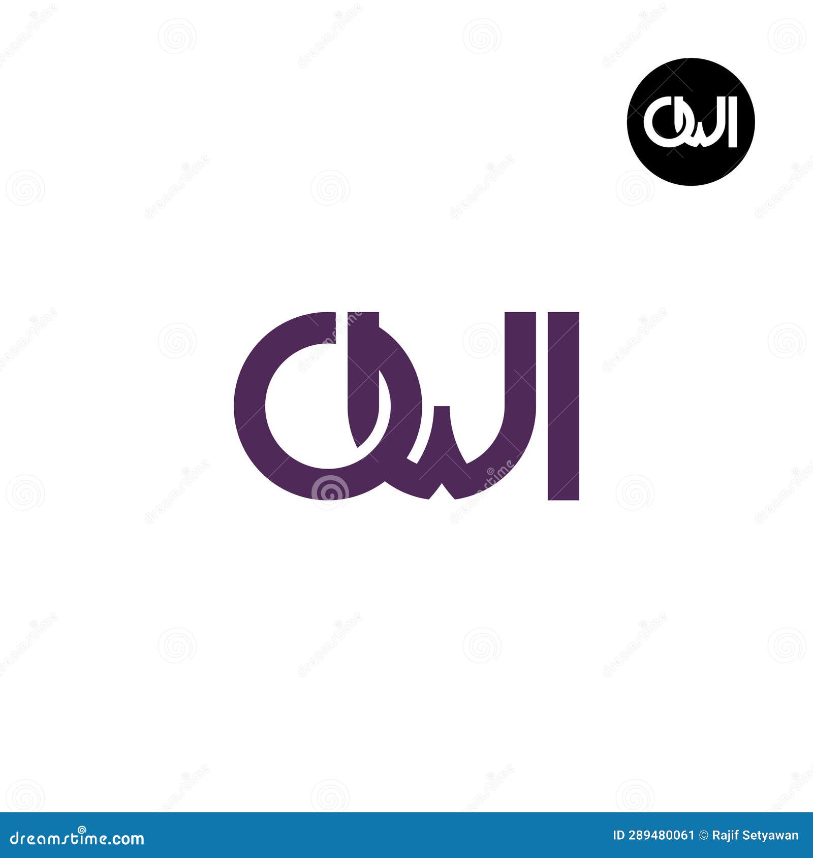 Letter OWI Monogram Logo Design Stock Illustration - Illustration of ...