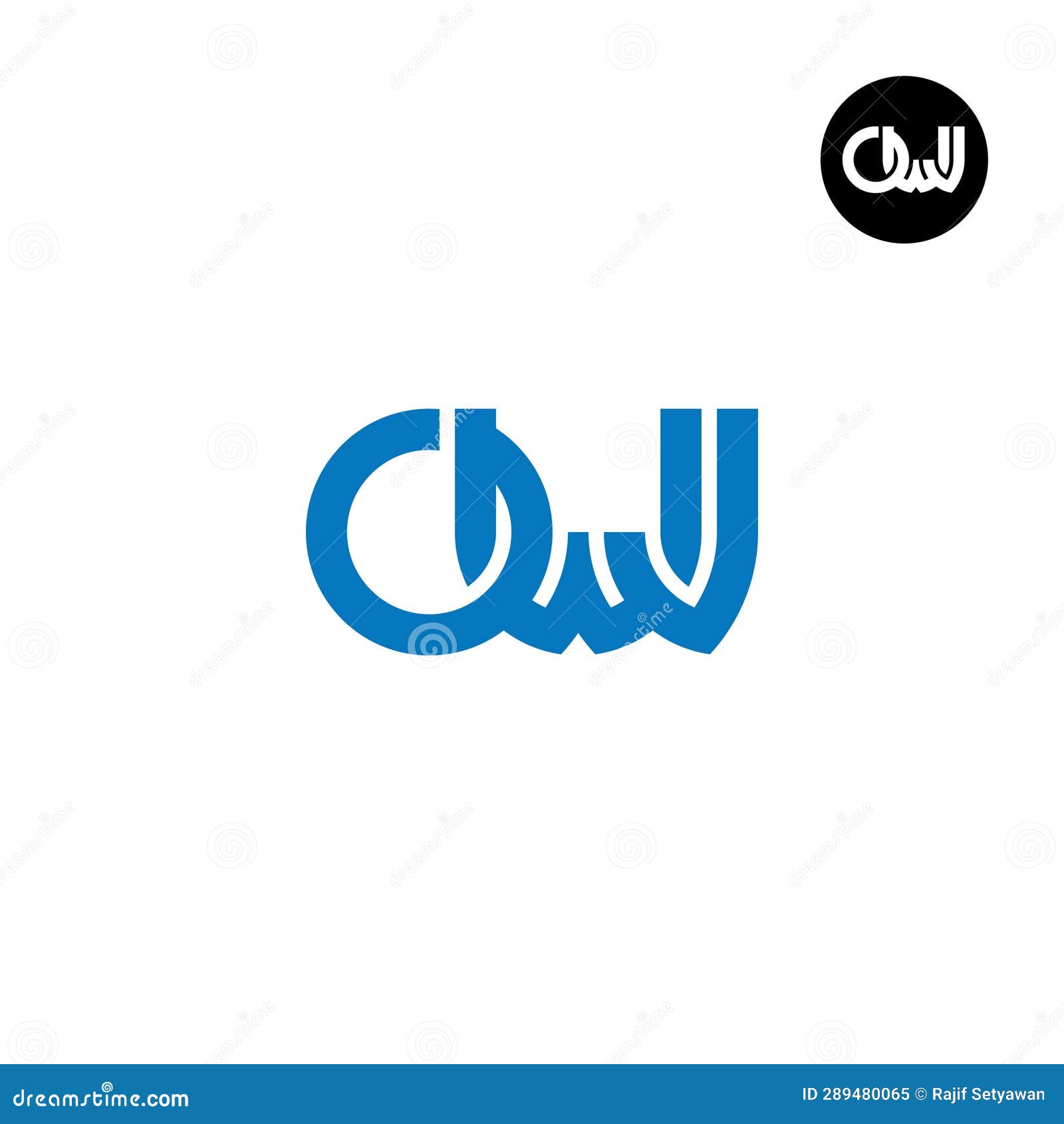 Letter OWJ Monogram Logo Design Stock Illustration - Illustration of ...