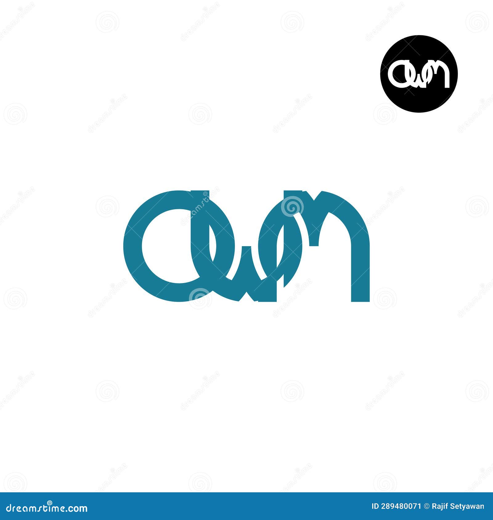 Letter OWM Monogram Logo Design Stock Illustration - Illustration of ...