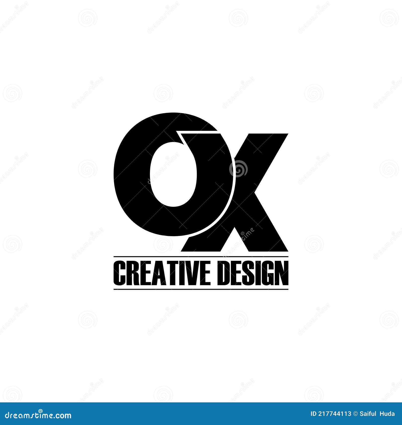 Letter OX Simple Monogram Logo Icon Design. Stock Vector - Illustration ...