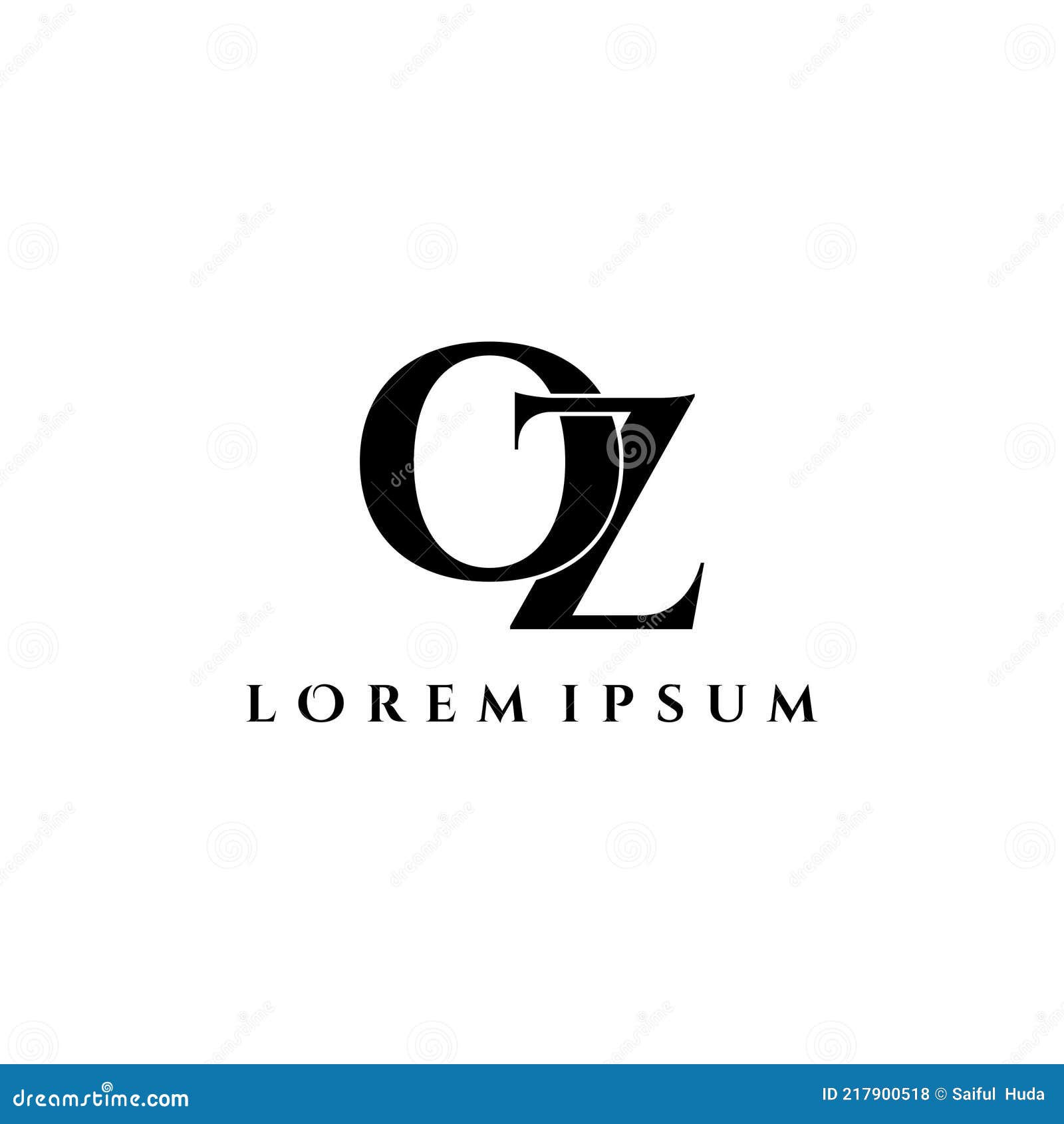 Letter OZ Simple Monogram Logo Icon Design. Stock Vector - Illustration ...