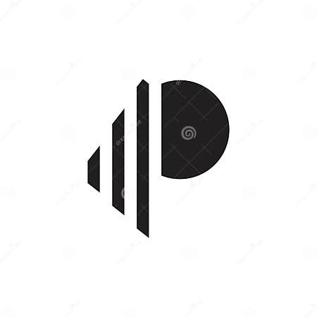Letter P Abstract Stripes Line Logo Vector Stock Vector - Illustration ...