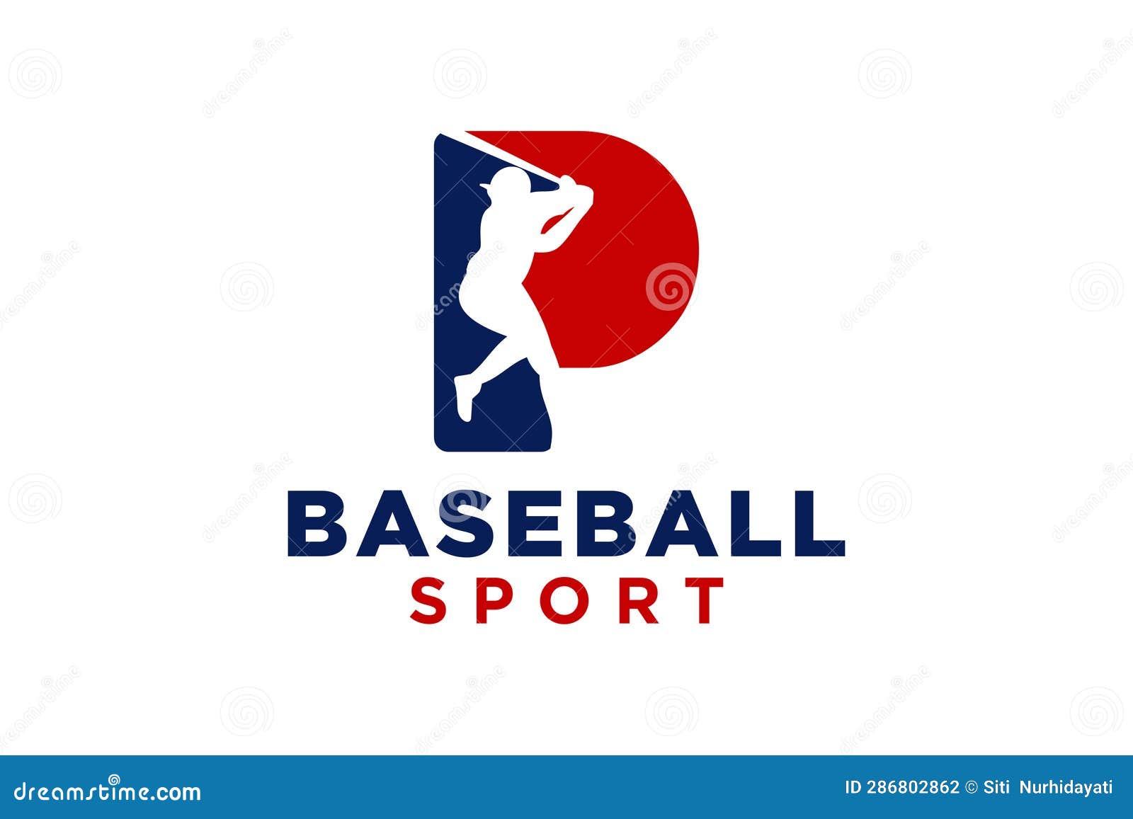 Letter P Baseball Logo Icon Vector Template, Stock Vector ...
