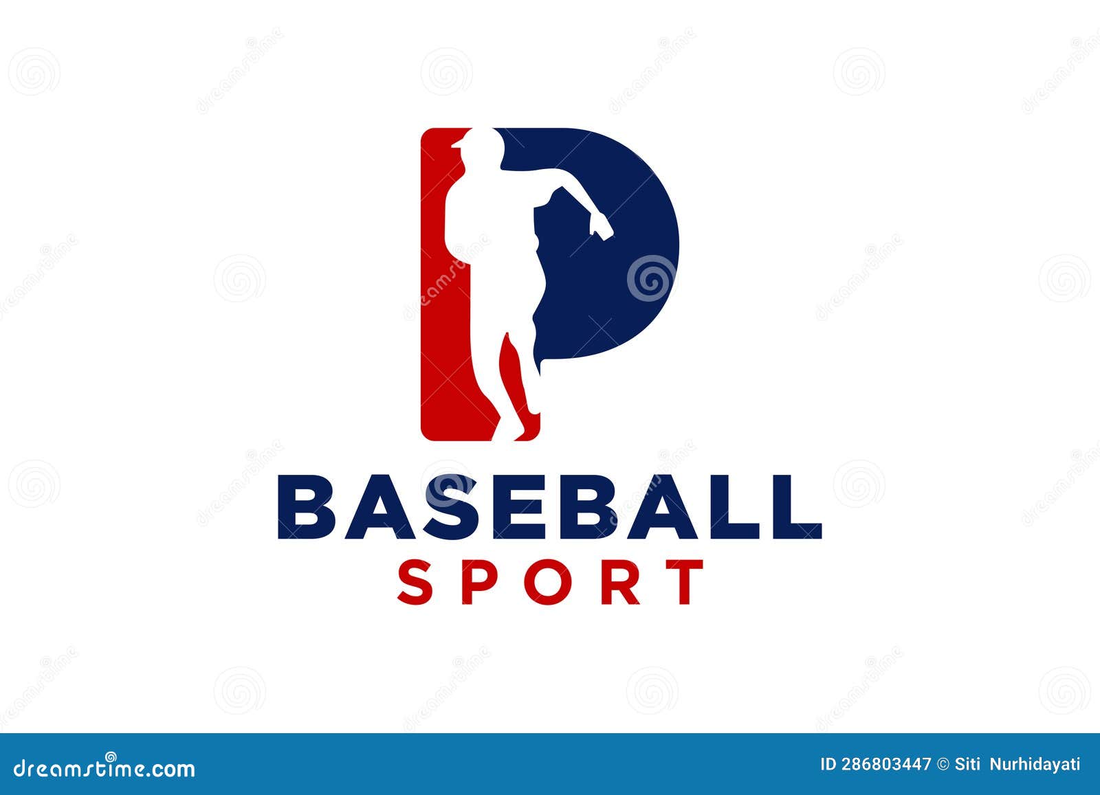 Letter P Baseball Logo Icon Vector Template, Stock Vector ...