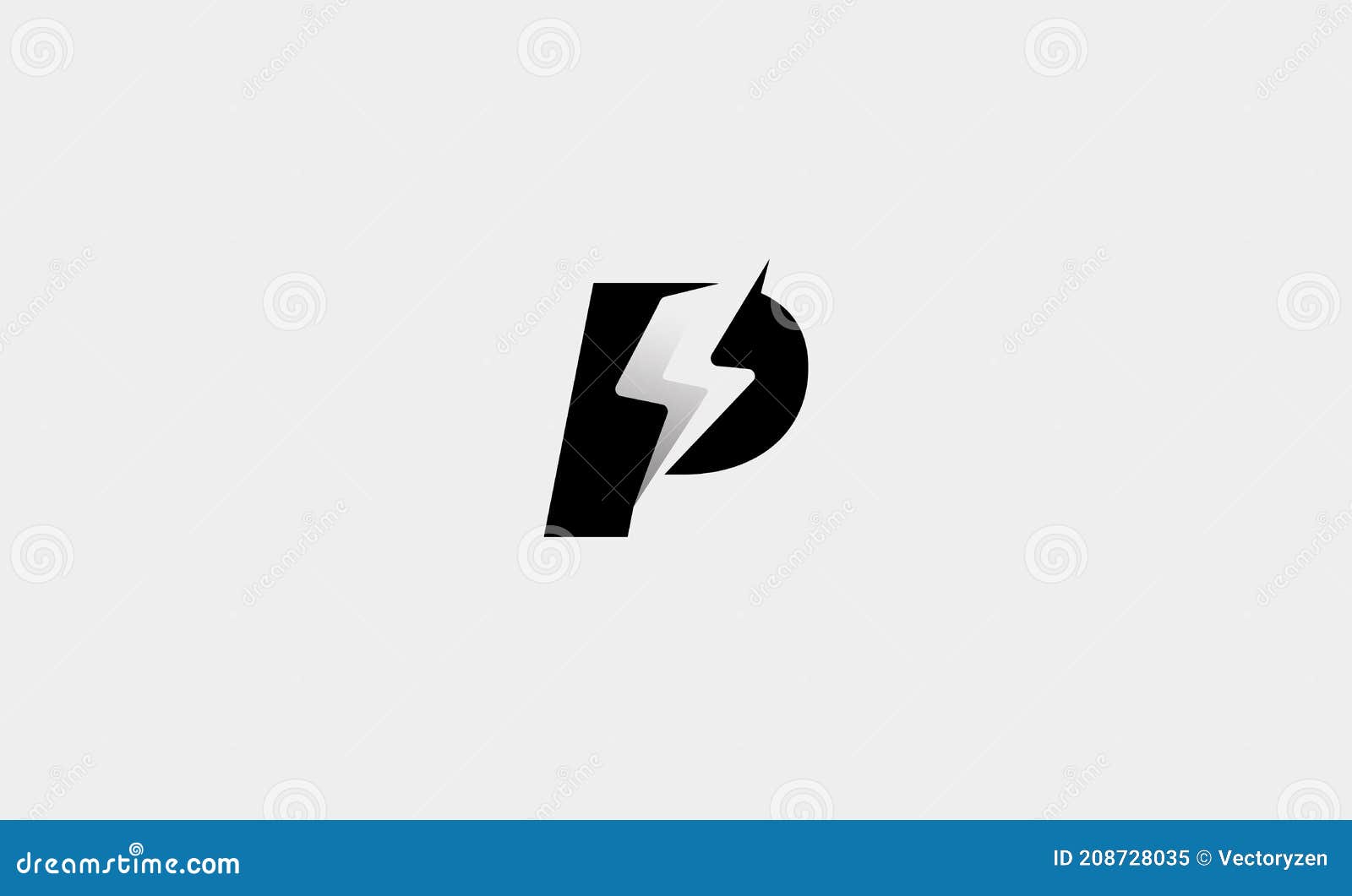 Letter P Bolt Logo Vector Design Icon Illustration Stock Vector ...