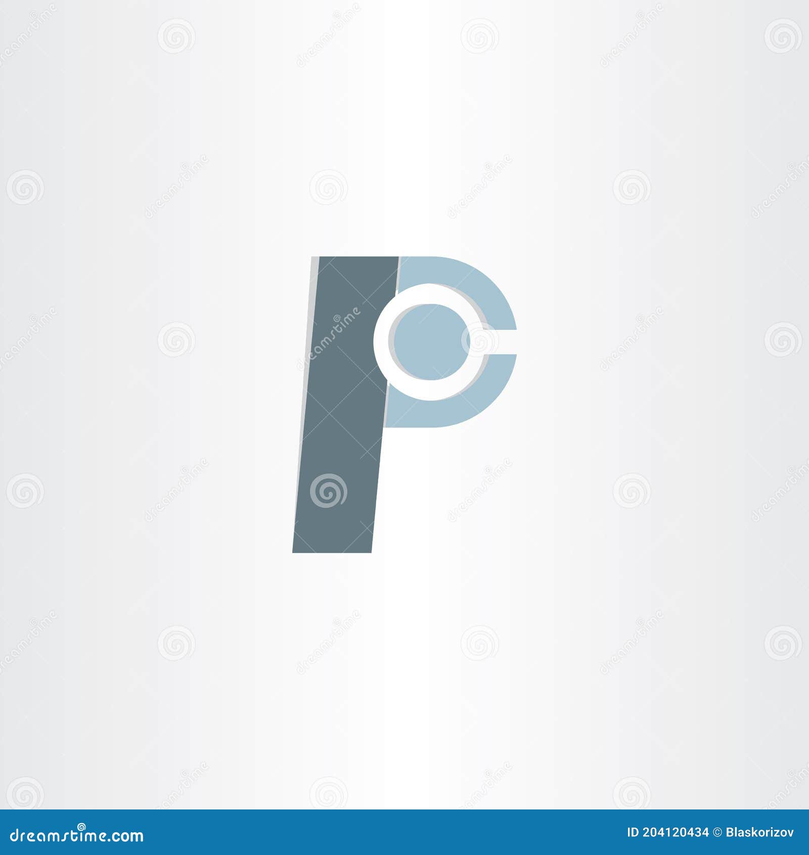 Letter P Character Symbol Design Stock Vector - Illustration of type ...