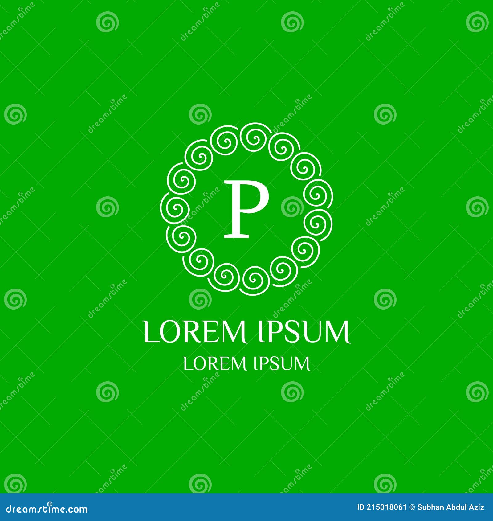 Letter P Circle Frame Logo Design Vector Template Stock Vector ...