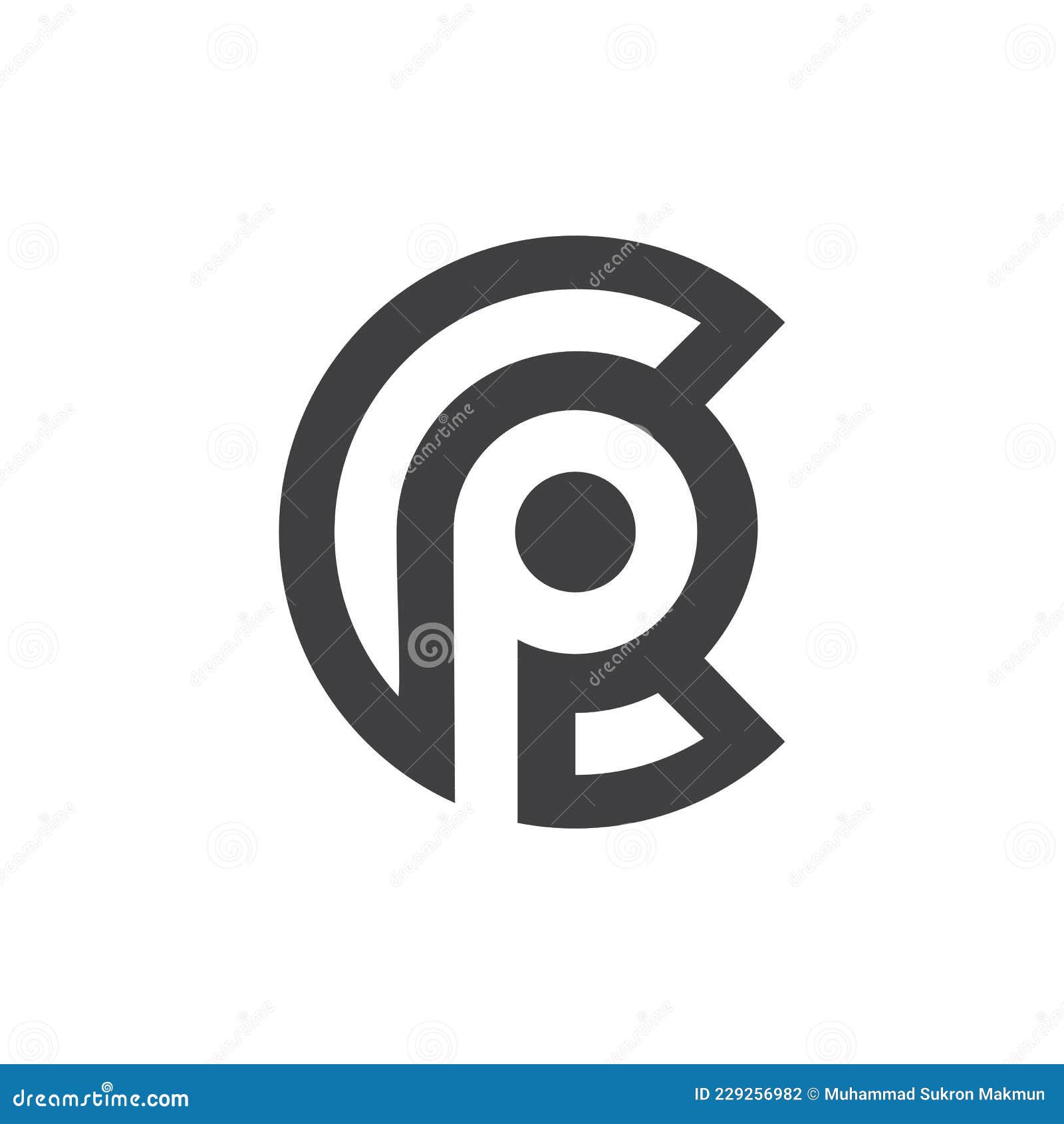 Letter P circle logo icon stock vector. Illustration of geometric ...