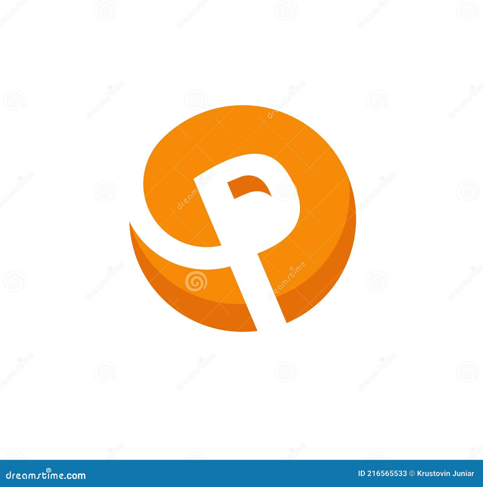 Letter P Circle Negative Space Logo Stock Vector - Illustration of ...