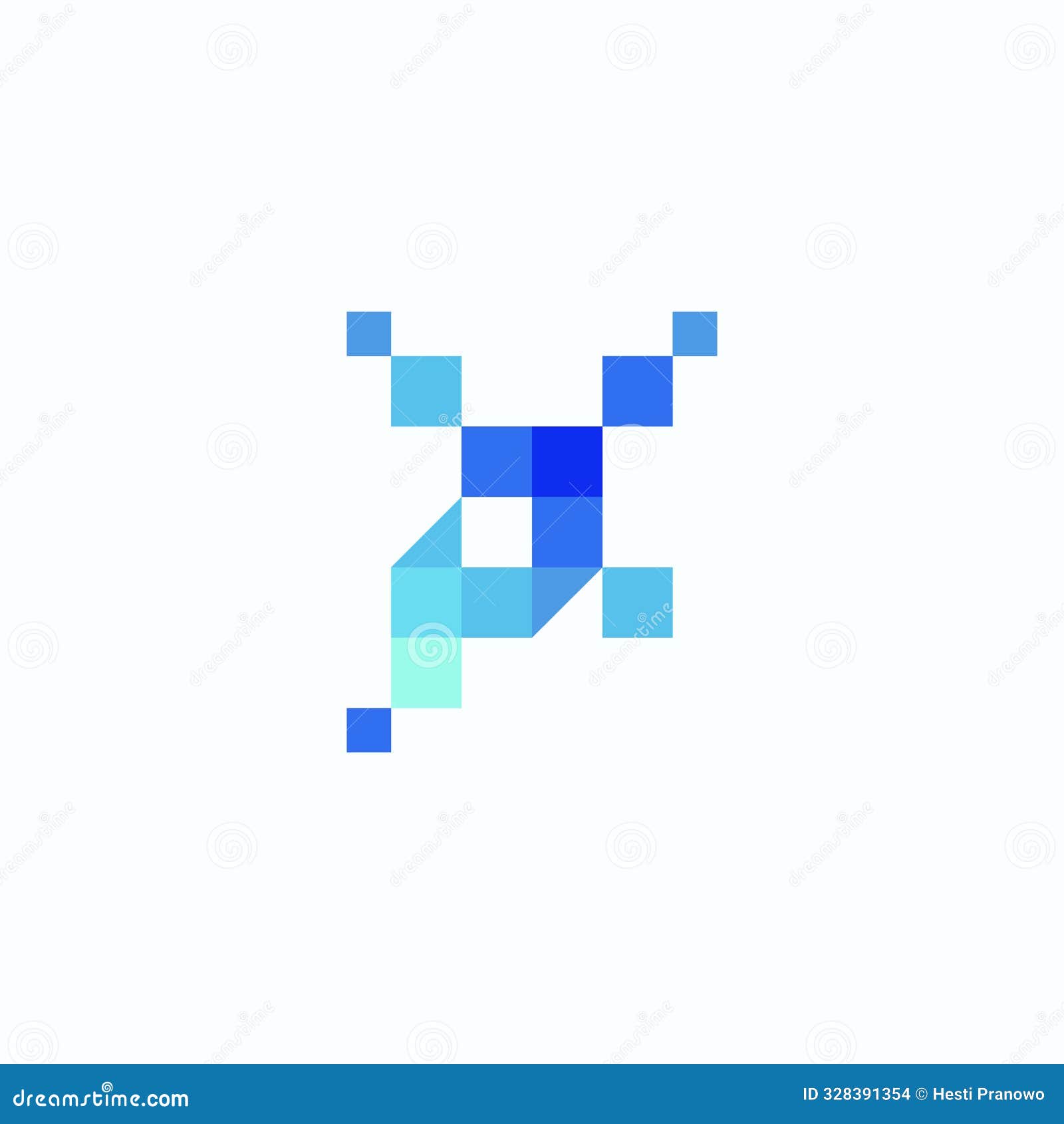 Letter P Creative Technological Modern Data Pixel Logo Element Template ...