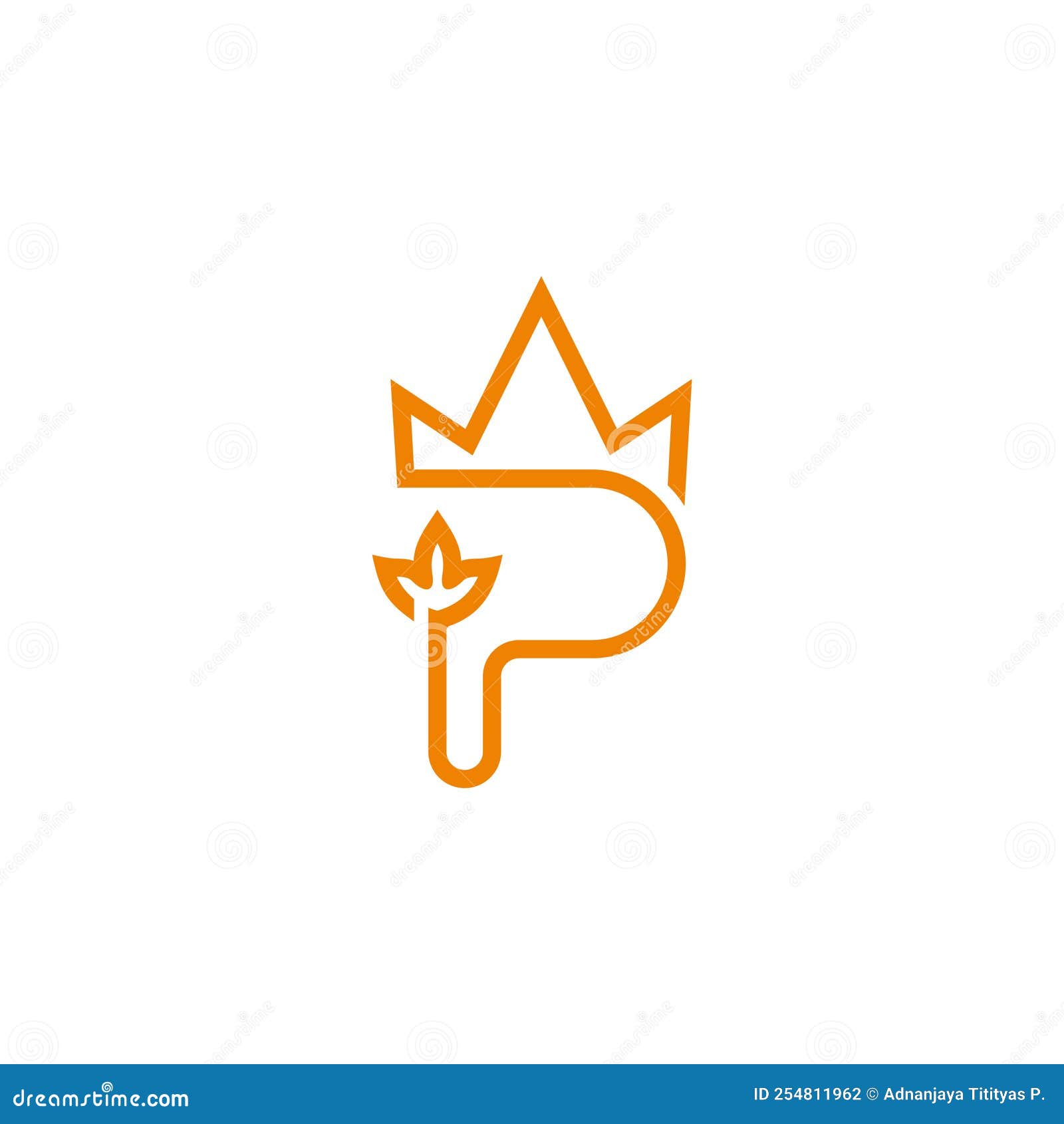 Letter P Crown Elegant Lines Simple Logo Vector Stock Vector ...