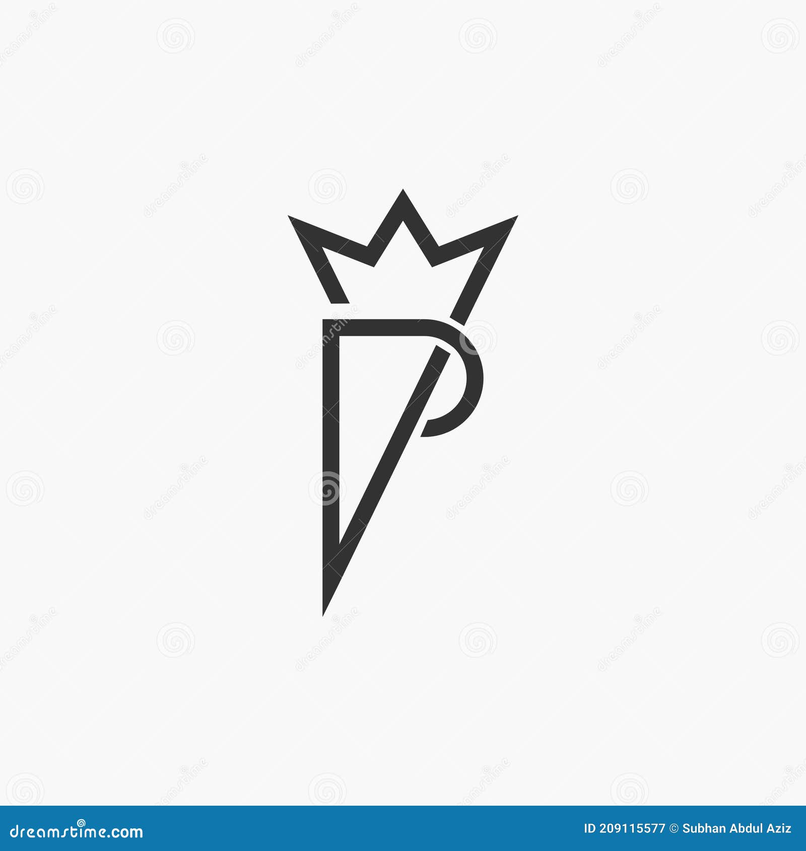Letter P Crown Logo Vector Template Stock Vector - Illustration of ...