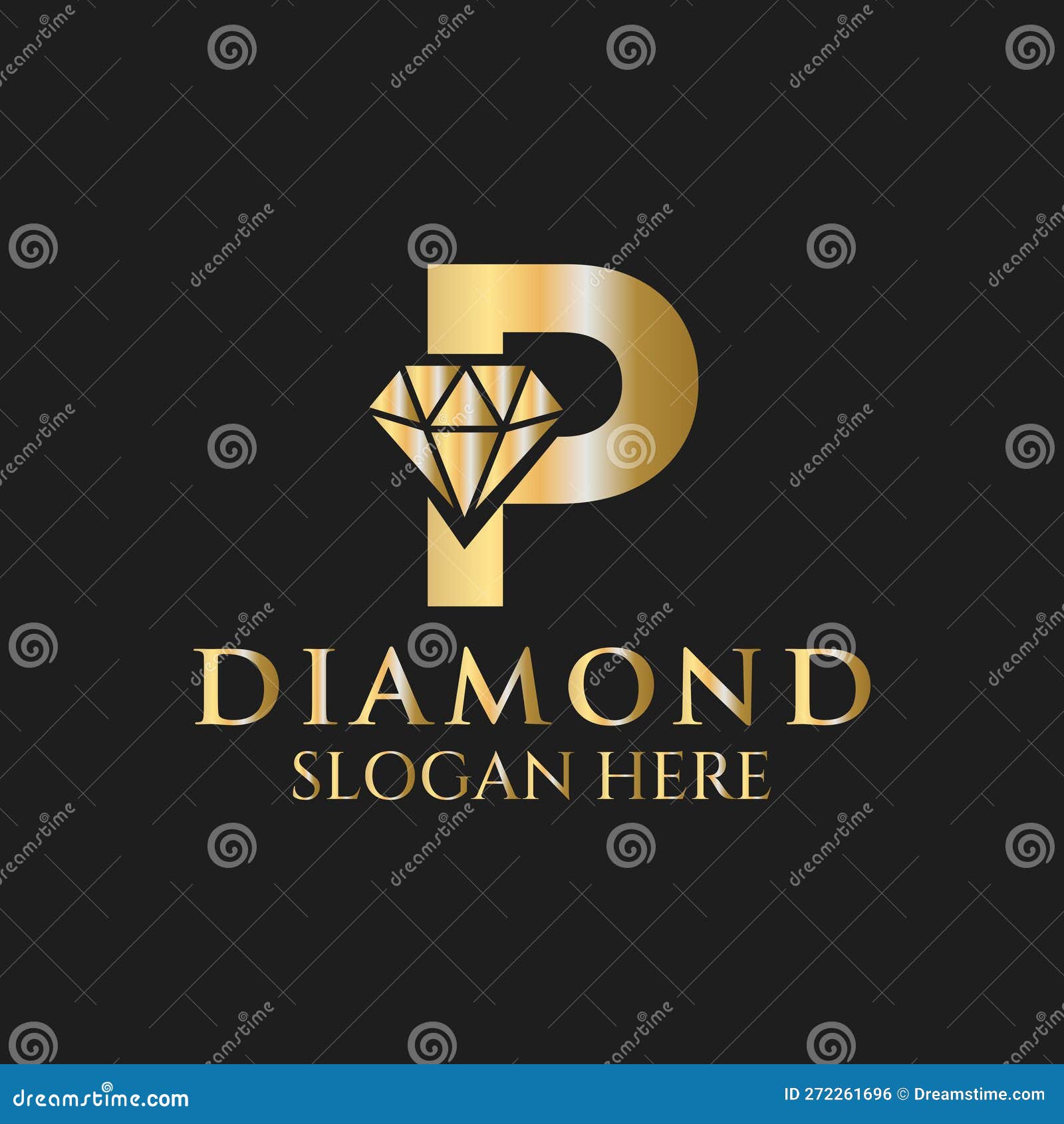 Letter P Diamond Logo Design. Jewelry Logo with Diamond Icon Vector ...