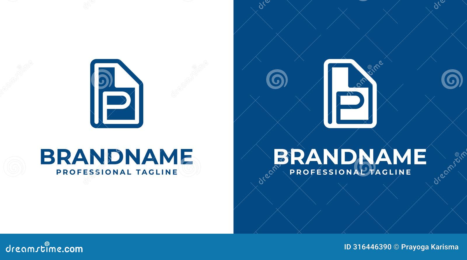 Letter P Document Logo, Suitable for Business Related To Document or ...
