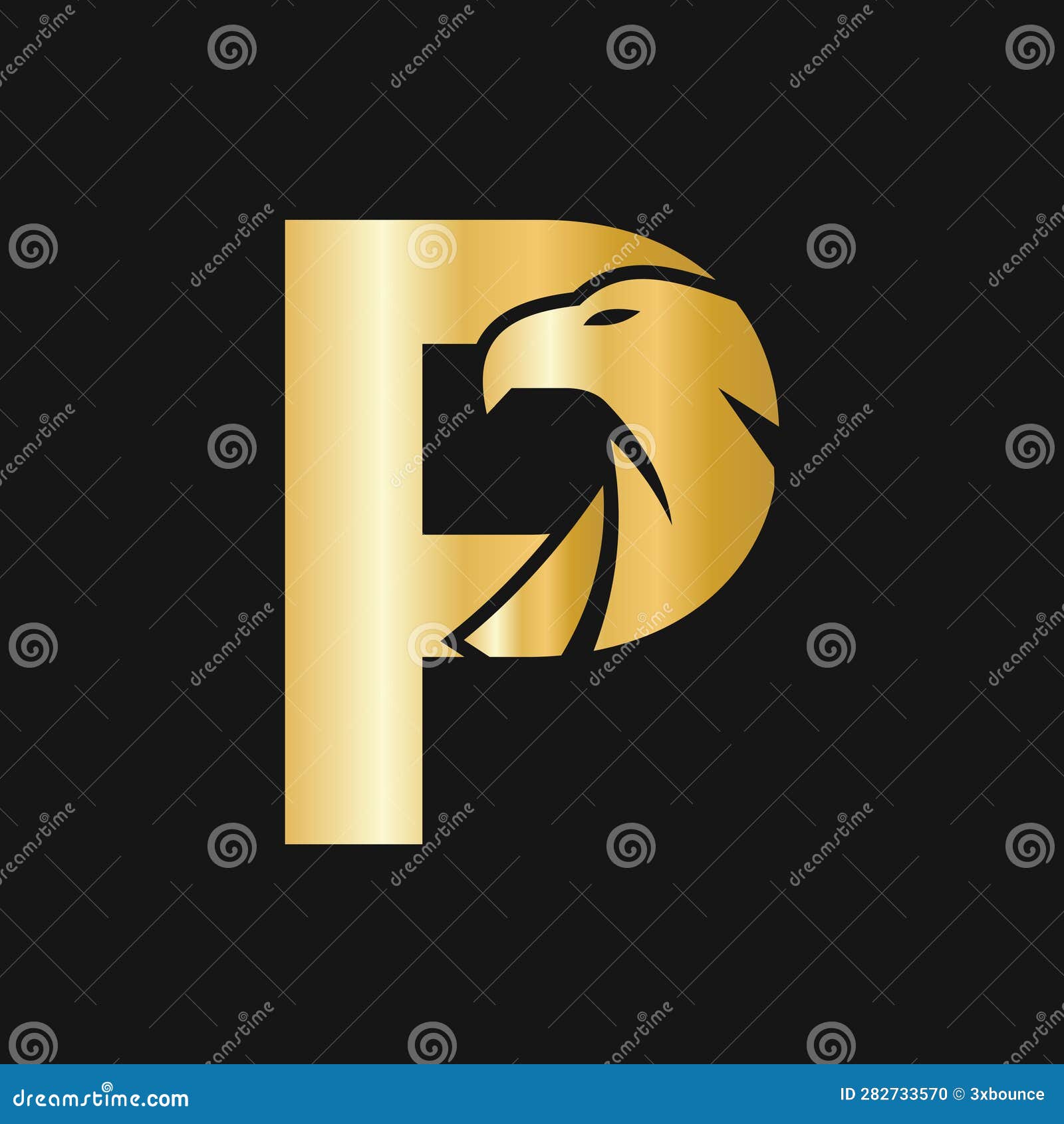 Letter P Eagle Logo Design. Transportation Symbol Vector Template Stock ...